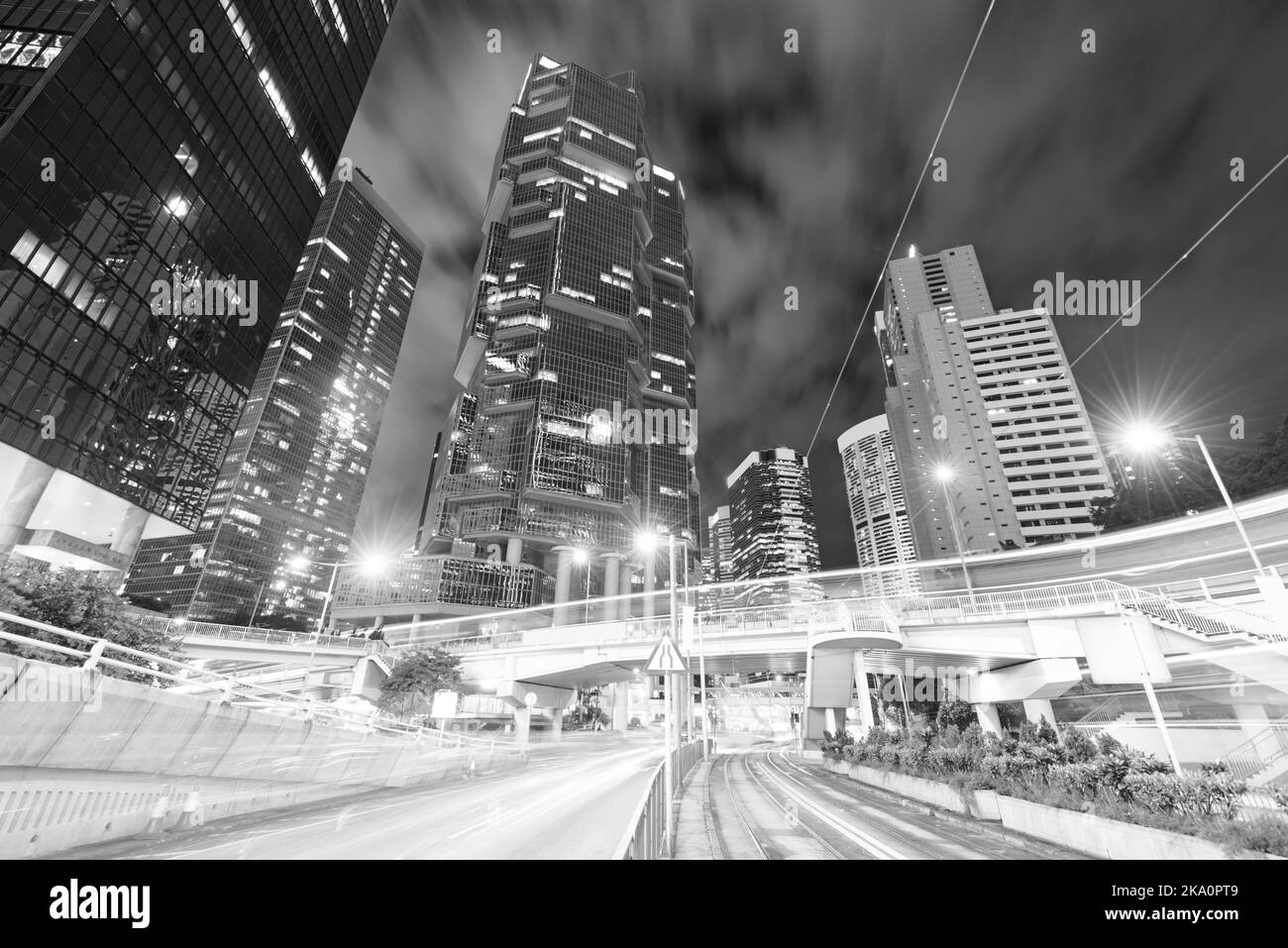 Port hong kong Banque d'images noir et blanc - Alamy