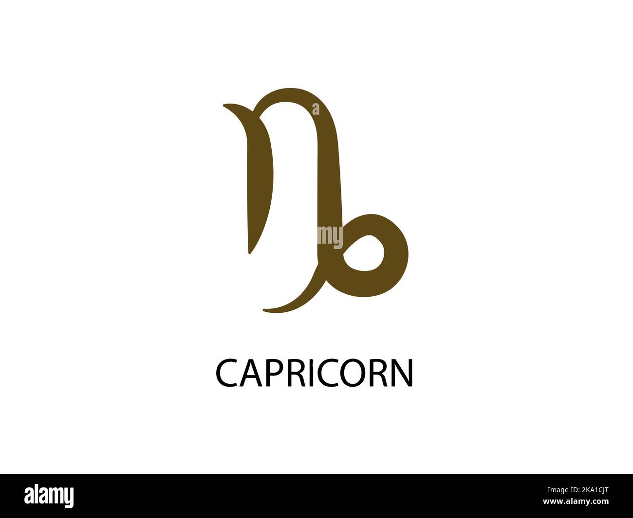 Symbole Capricorne de l'Horoscope. Signe du zodiaque. Illustration ...