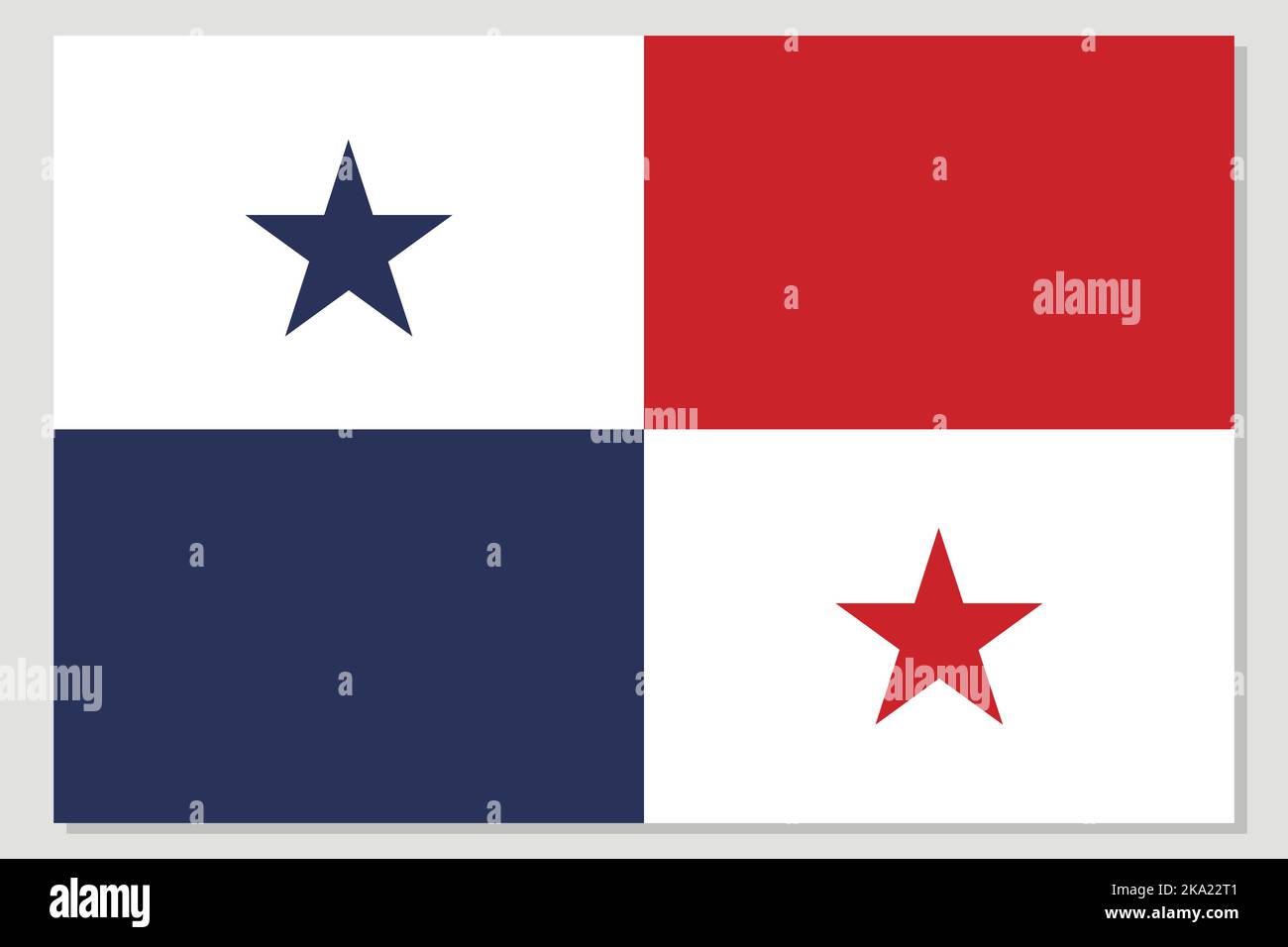 Drapeau du Panama. Symbole national dans les couleurs officielles ...