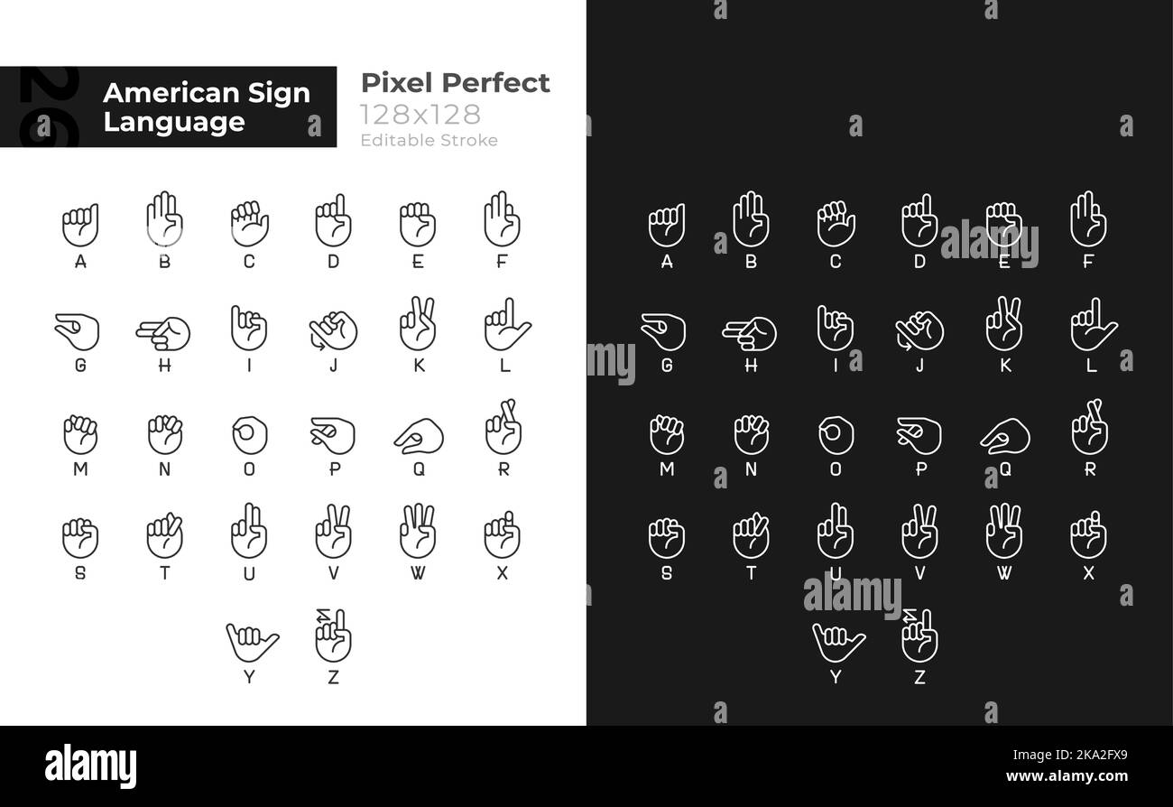 Langage des signes et interprétation Banque d'images noir et blanc - Alamy