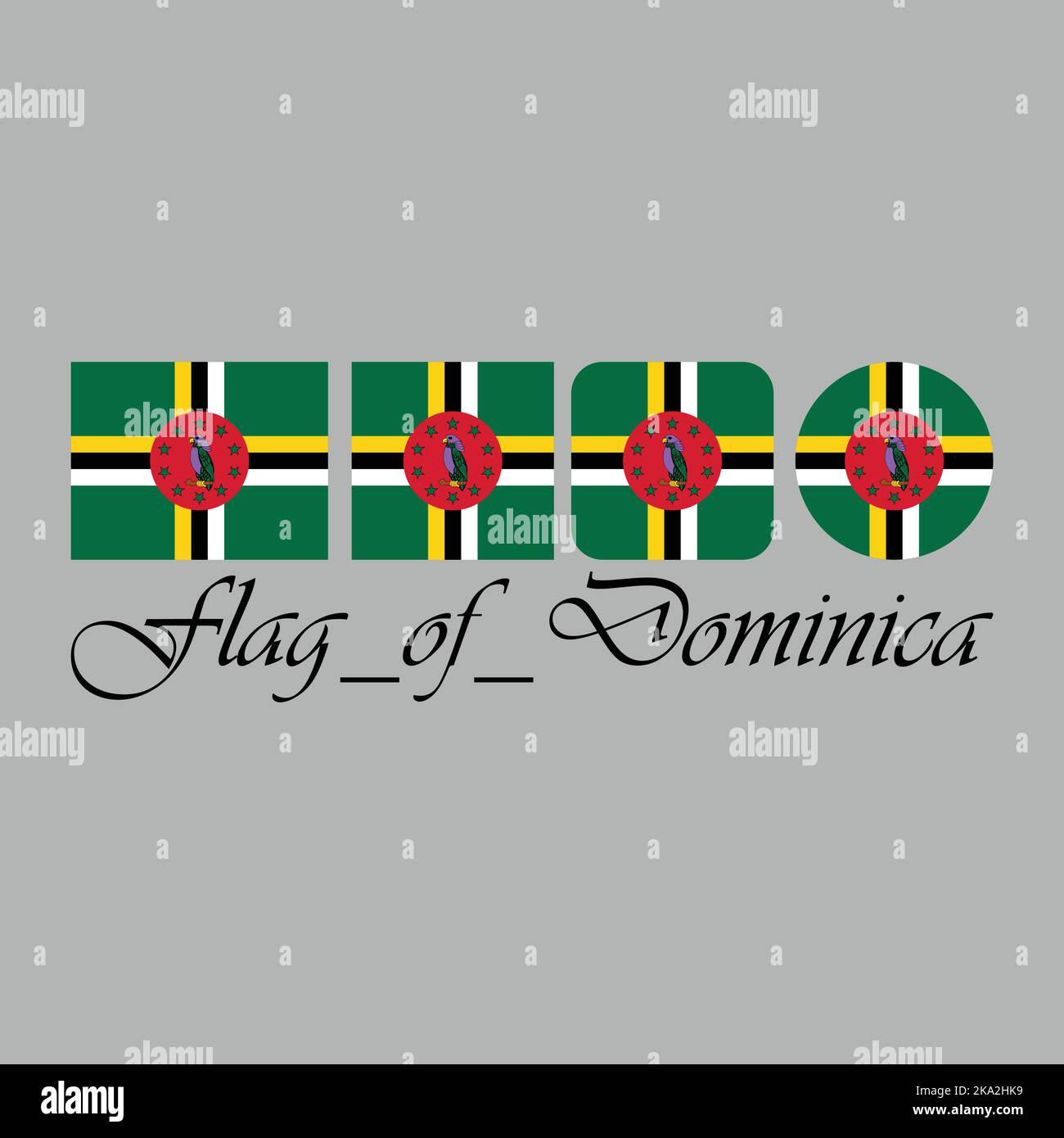 Drapeau de la dominique Banque d'images vectorielles - Alamy