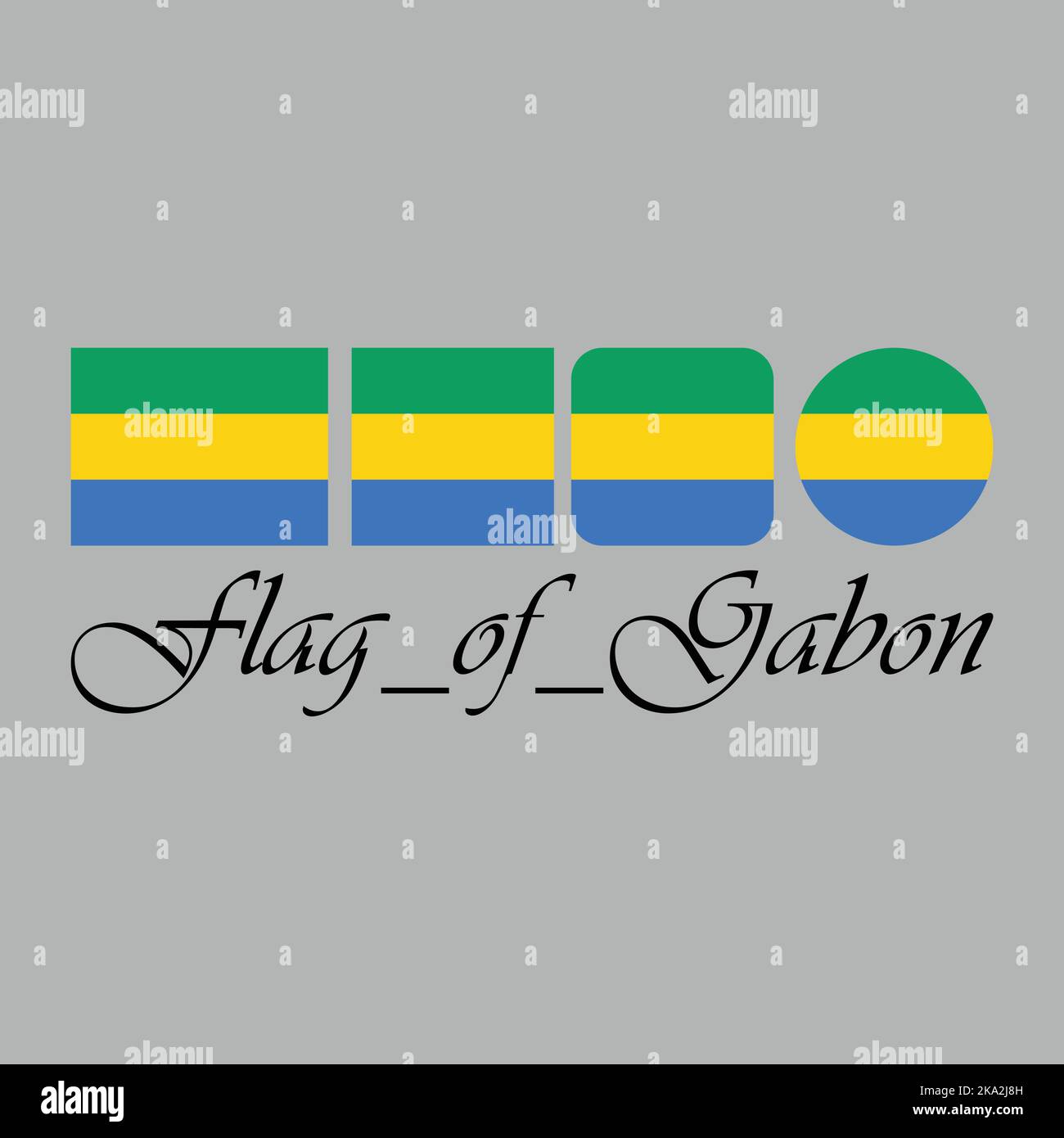 Drapeau de gabon Banque d'images vectorielles - Alamy