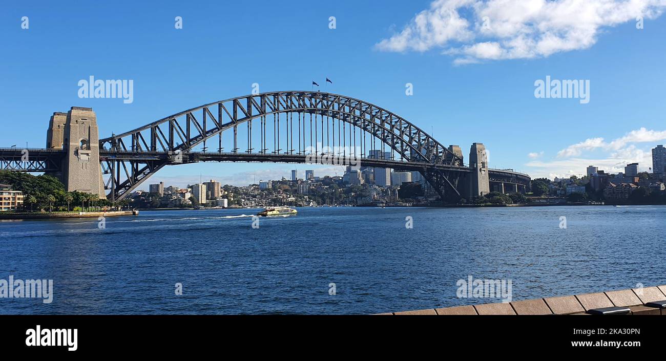 Pont du port de sydney en construction Banque de photographies et d ...