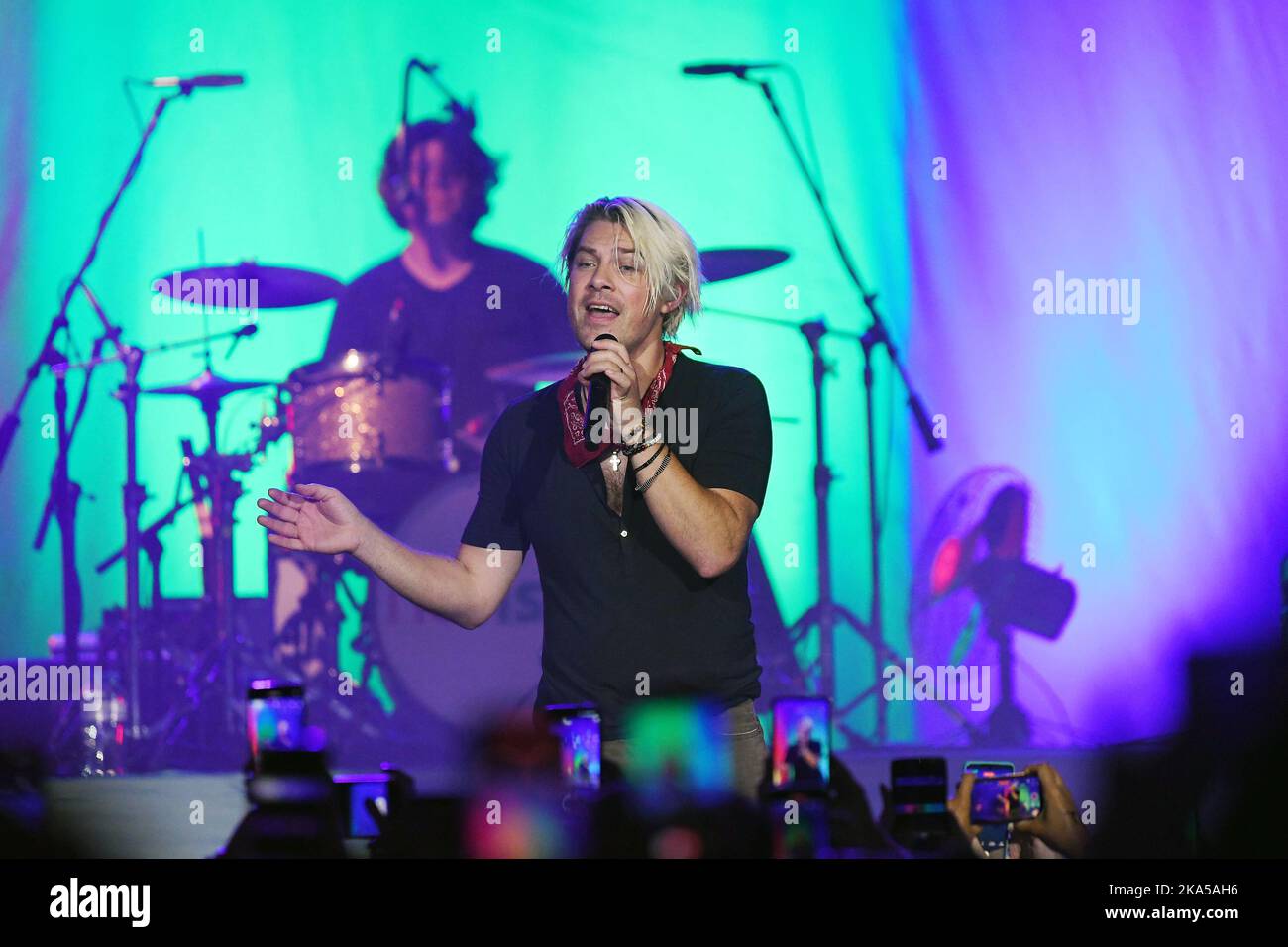 Rio de Janeiro, Brésil, 21 octobre 2022. Jordan Taylor Hanson, chanteur ...
