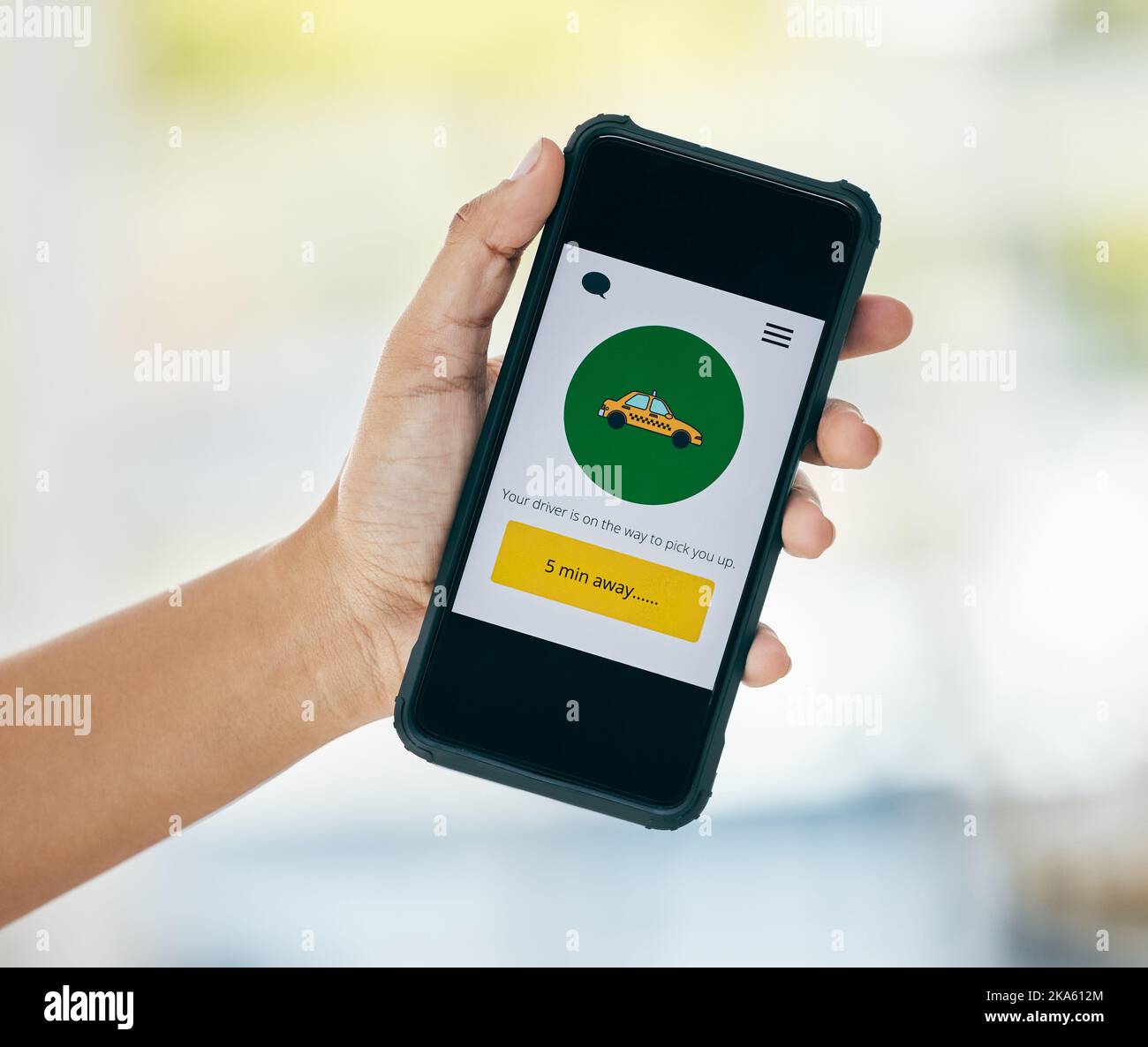 Application Mains Téléphone Et Taxi Pour Les Voyages Ou Le Transport