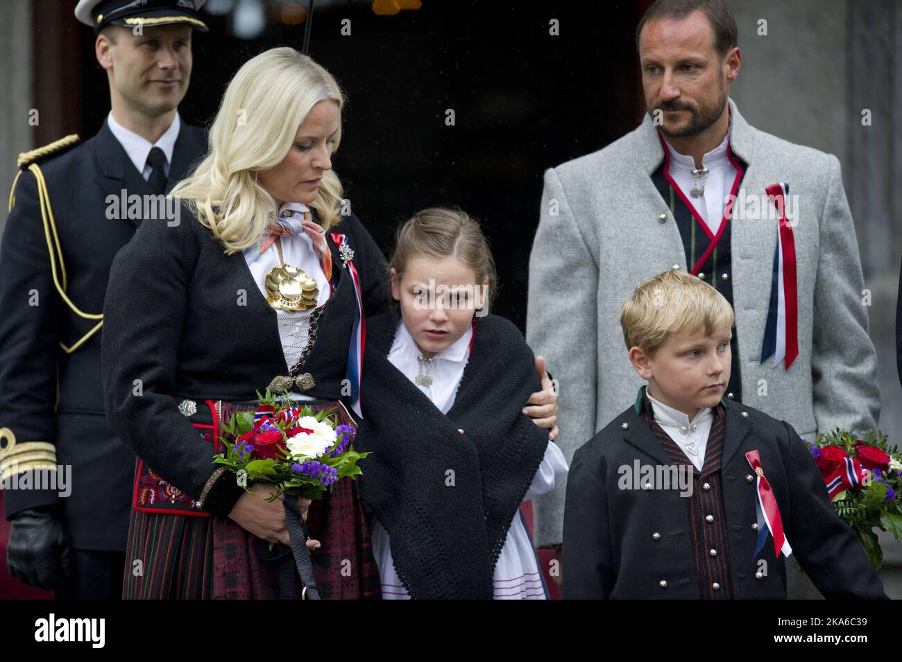 Asker, Norvège 20150517. La princesse Mette-Marit, le prince héritier ...