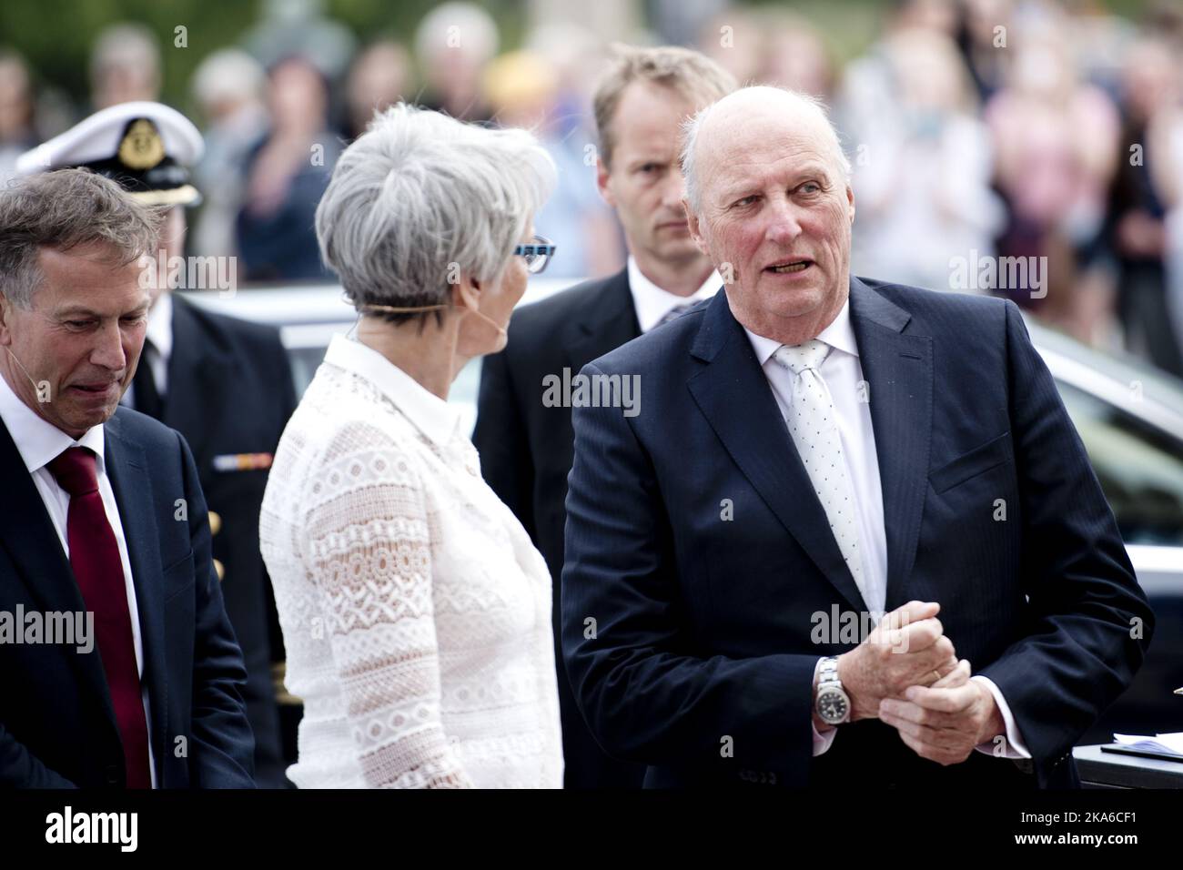 Oslo, Norvège 20150610. Le roi Harald arrive mercredi à Oslo pour ...