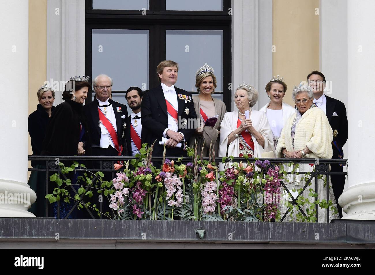 Oslo, Norvège 20170509. Le couple royal et les invités royaux ...
