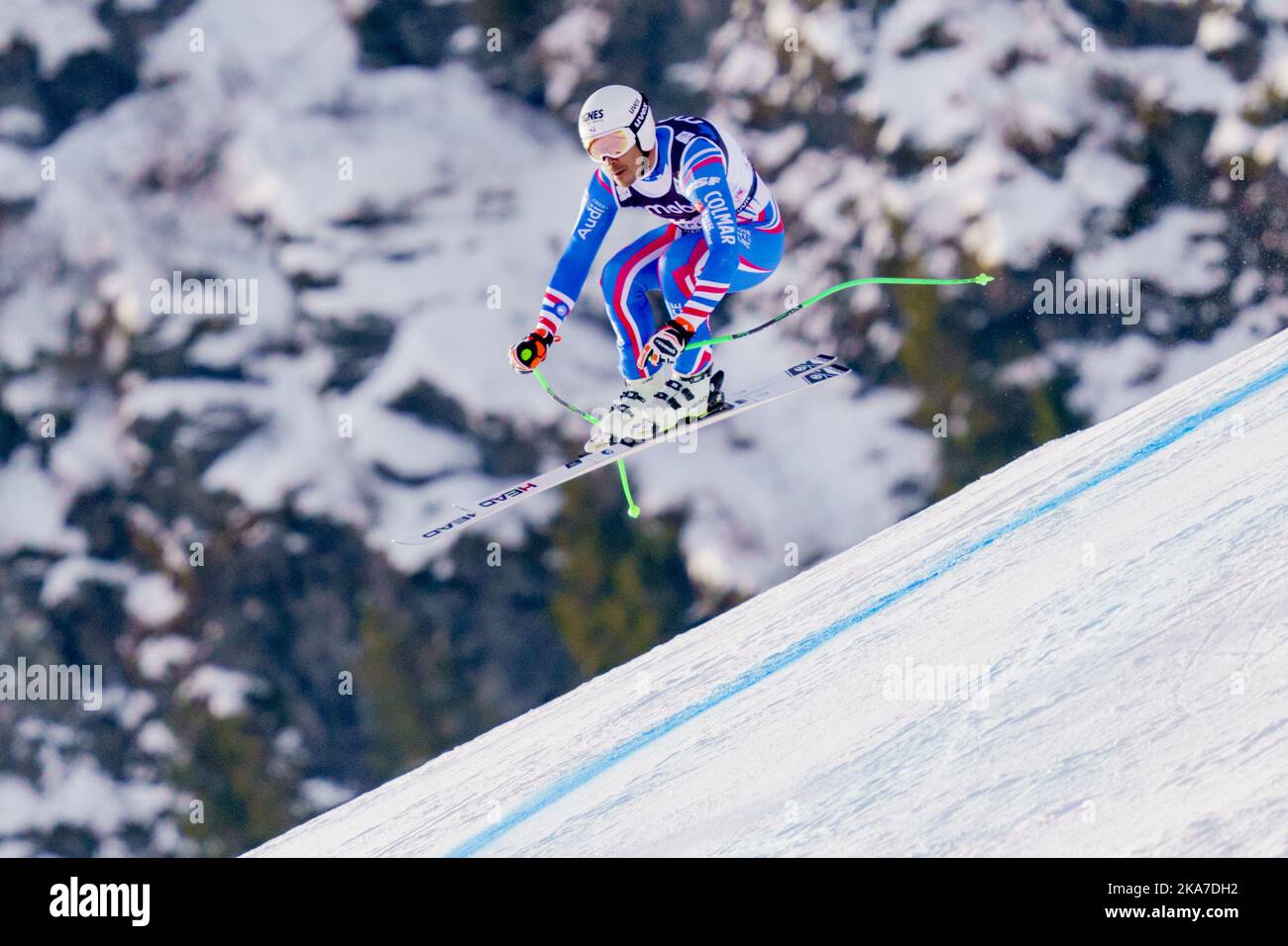 Johan Clarey de France pendant la session d'entraînement en ski alpin ...