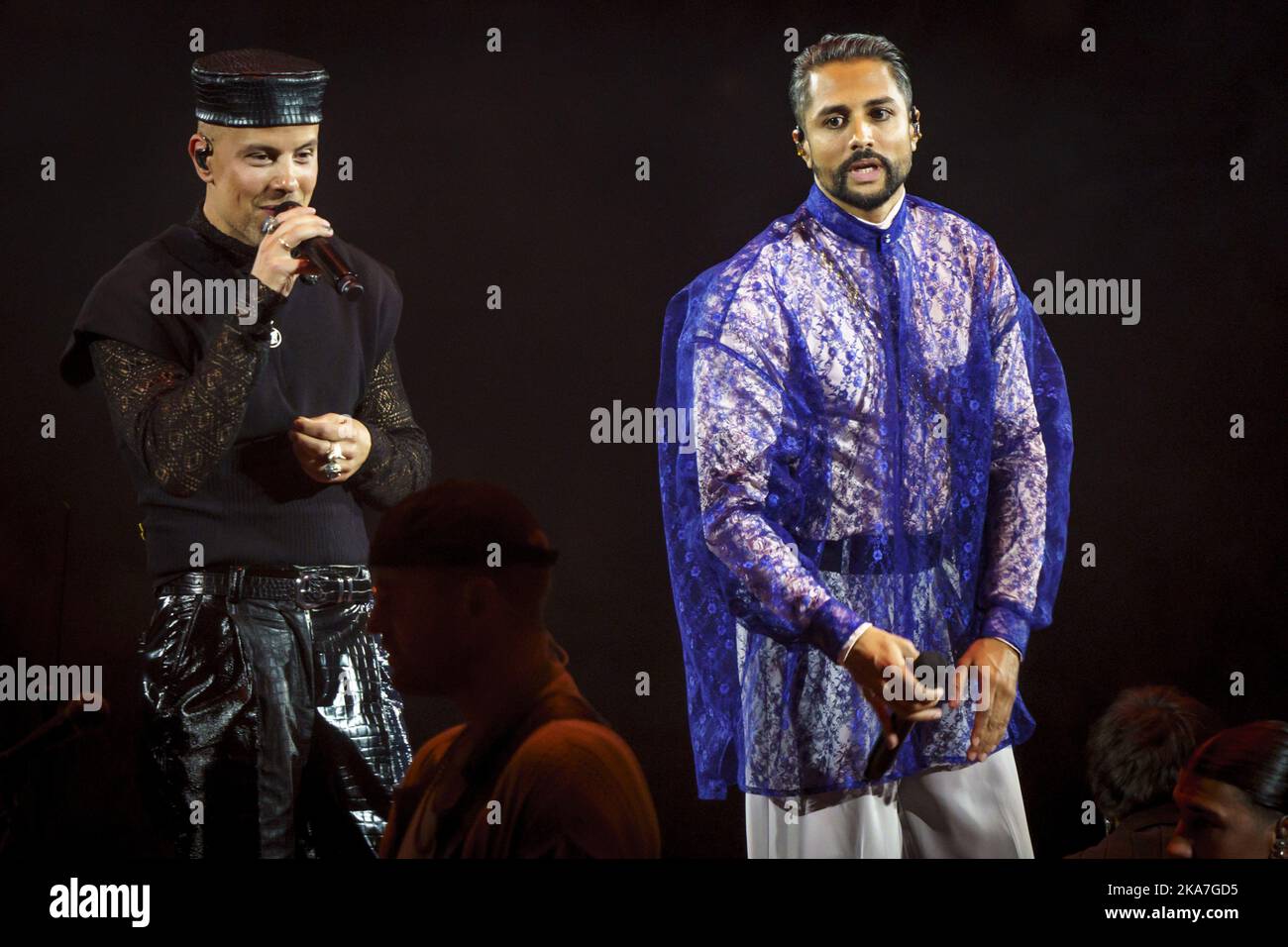 Oslo 20220812. Le duo norvégien de hip-hop Karpe, composé de Magdi Omar ...