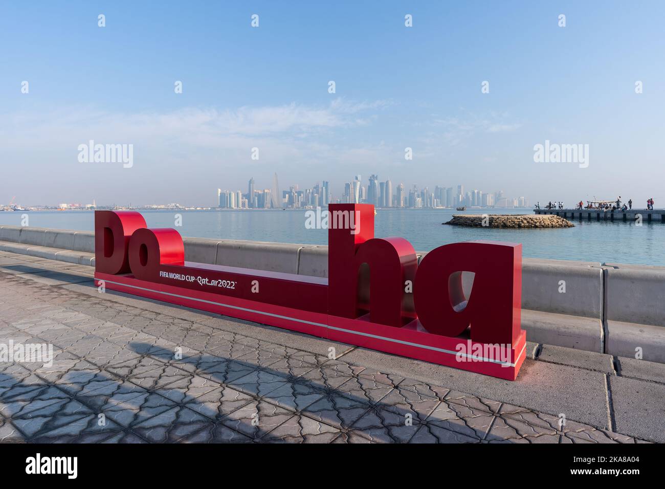 Doha, Qatar - 28 octobre 2022: Mot sculpture 'doha' située dans la ...