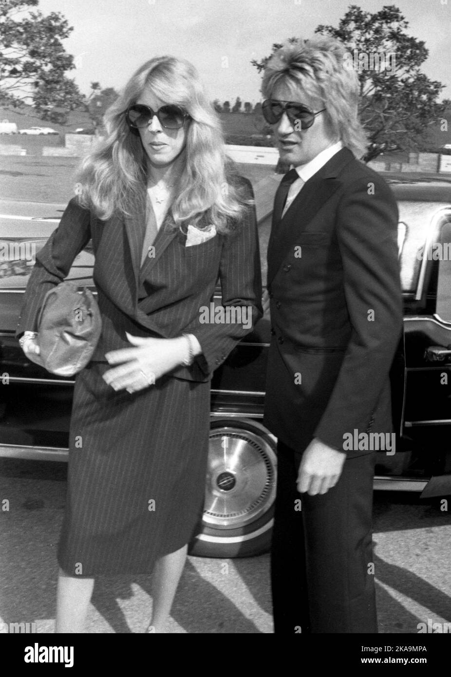Rod Stewart et Alana Hamilton au service funéraire David Jansen sur 17 ...