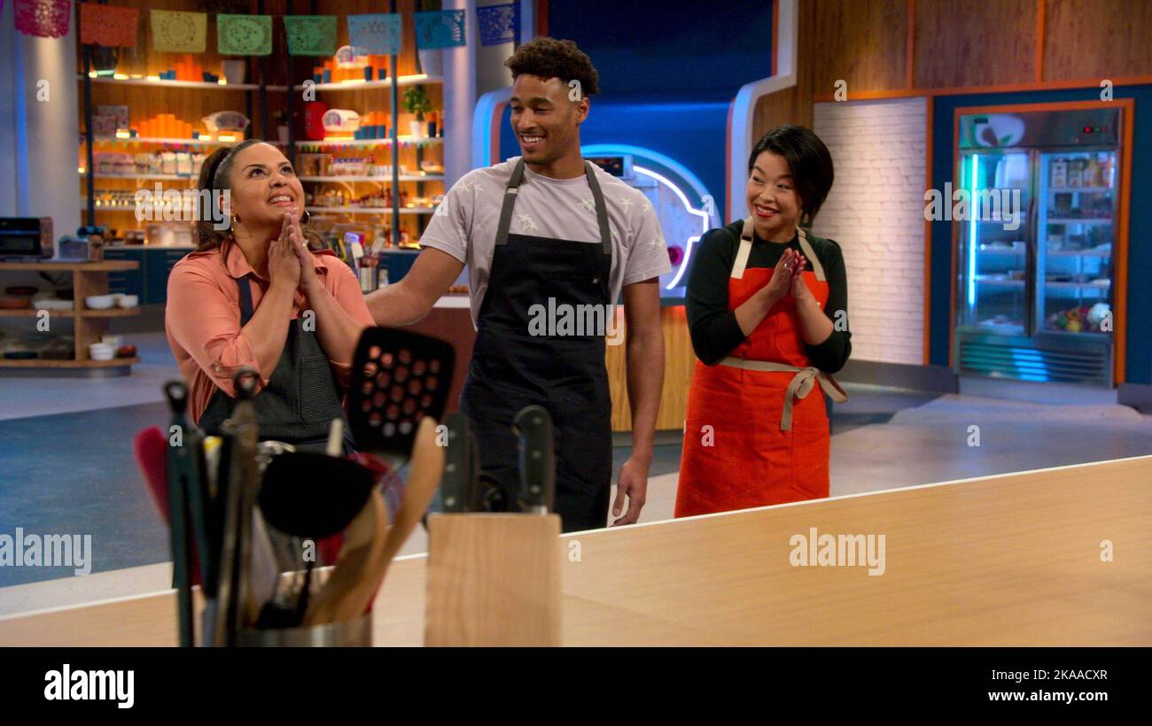 BATAILLE FACILE À CUIRE, de gauche à droite : les chefs concurrents ...