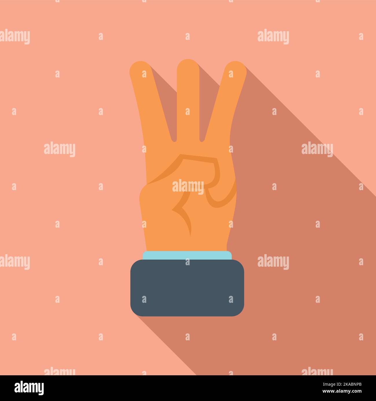 Prise à trois doigts Banque d'images vectorielles - Alamy