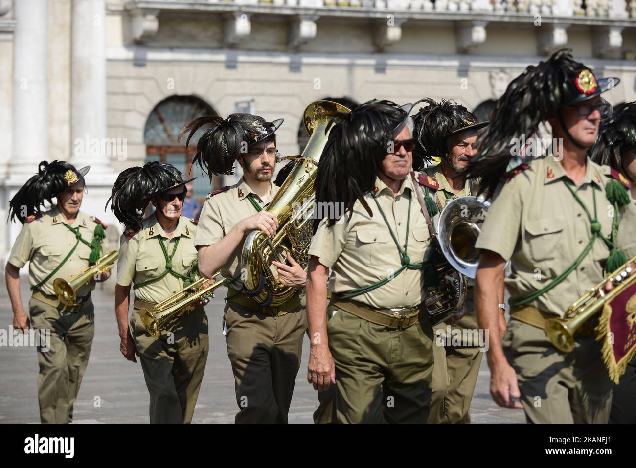 Les Bersaglieri italiens assistent au défilé militaire lors des célébrations de la Journée de la ...