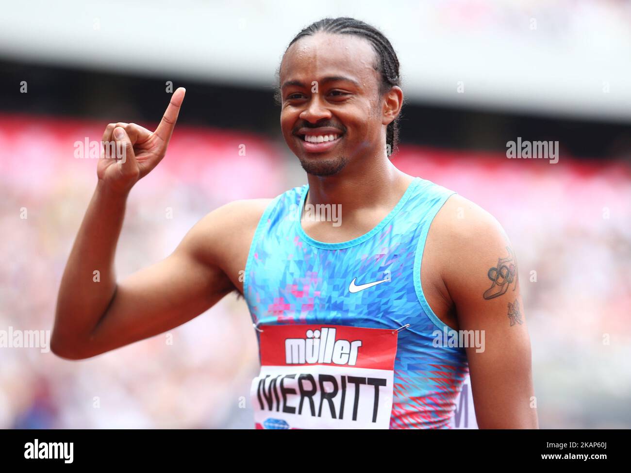 110m hurdles men final Banque de photographies et d’images à haute ...