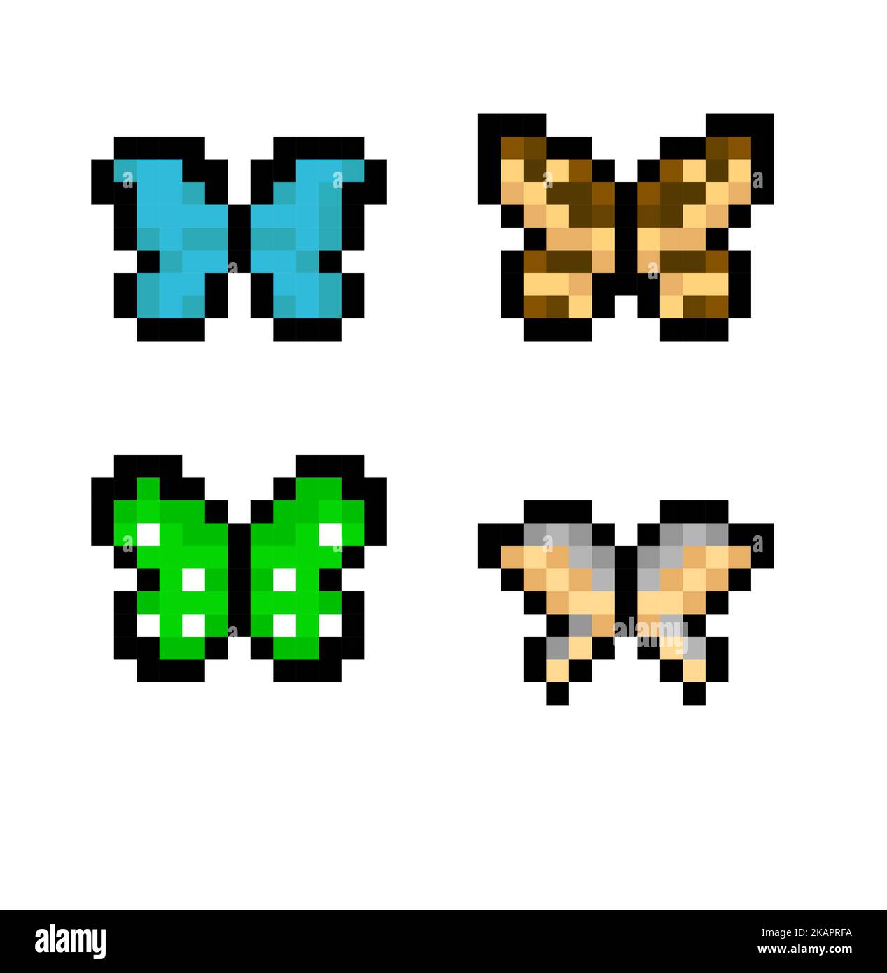 Pixel art animals Banque d'images vectorielles - Alamy