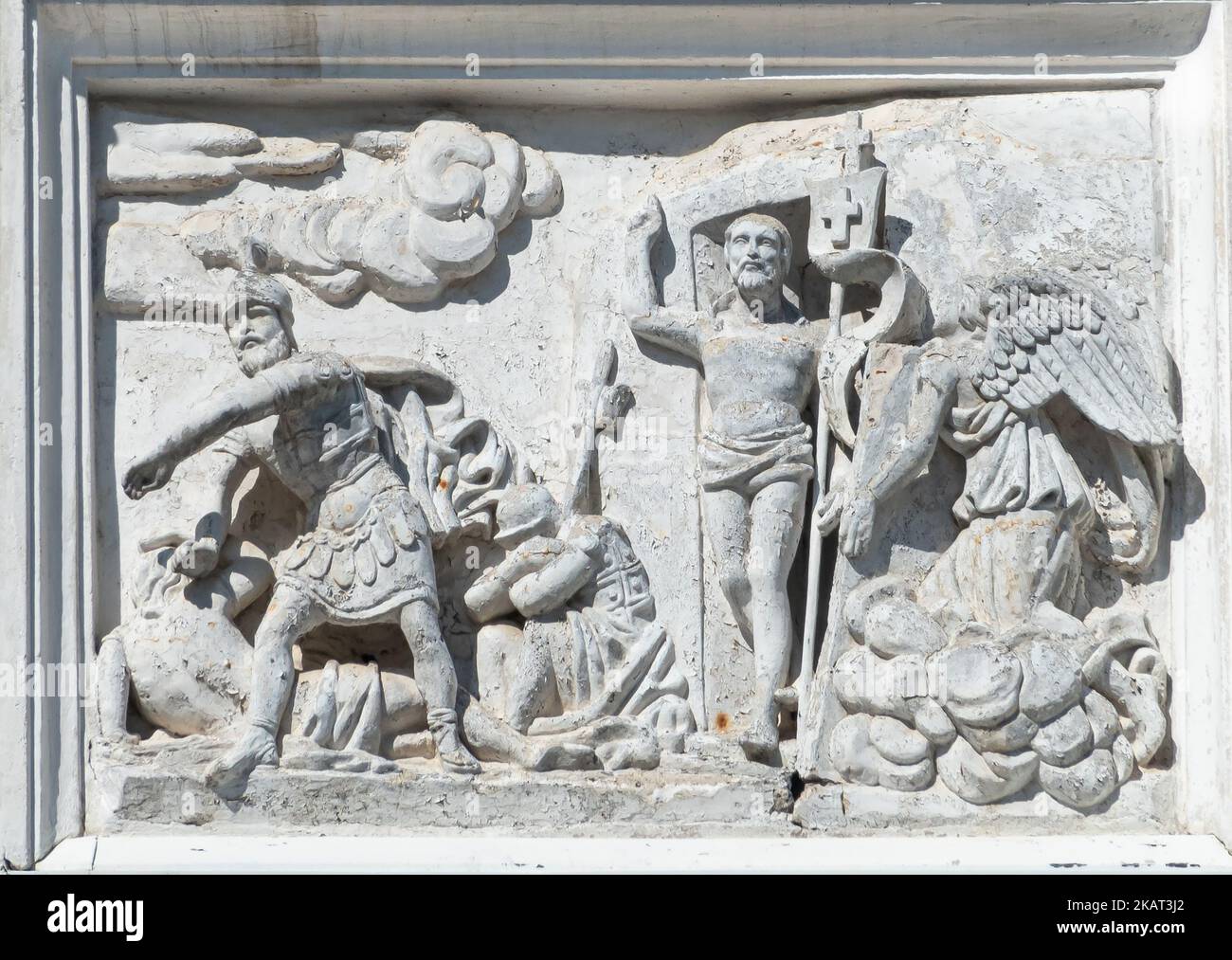 Helsinki, Finlande - 19 juillet 2022 : gros plan de la frise en pierre ...