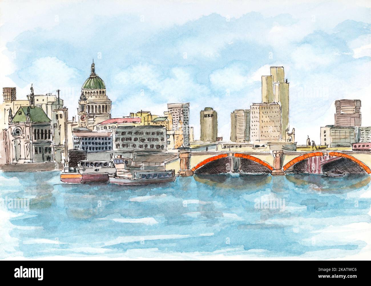 Dessin au trait d'horizon Banque de photographies et d’images à haute résolution - Alamy