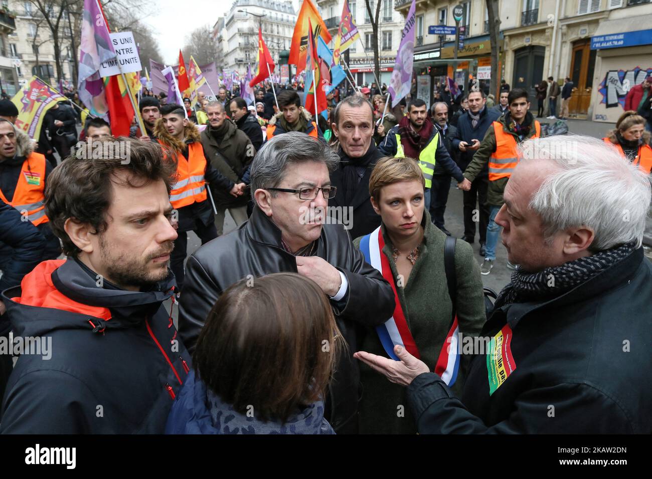Coalition d'extrême-gauche le leader de la France Insoumettre (LFI ...