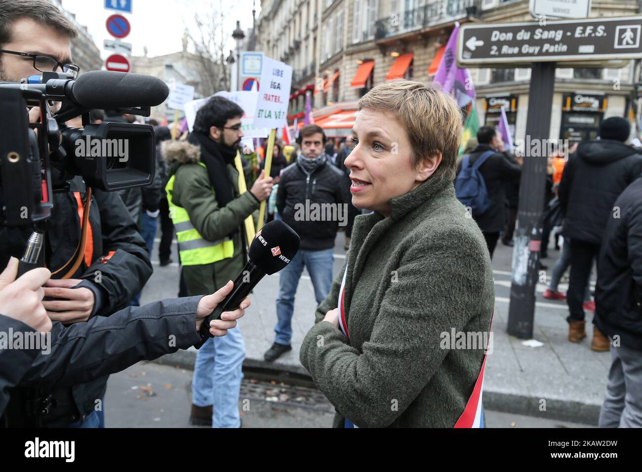 La France Insoumettre (LFI) membre du Parlement Clementine Autain (C ...