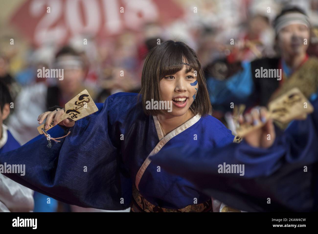 Les danseurs de Kouchi Yosakoi de la préfecture de Kouchi se produisent ...