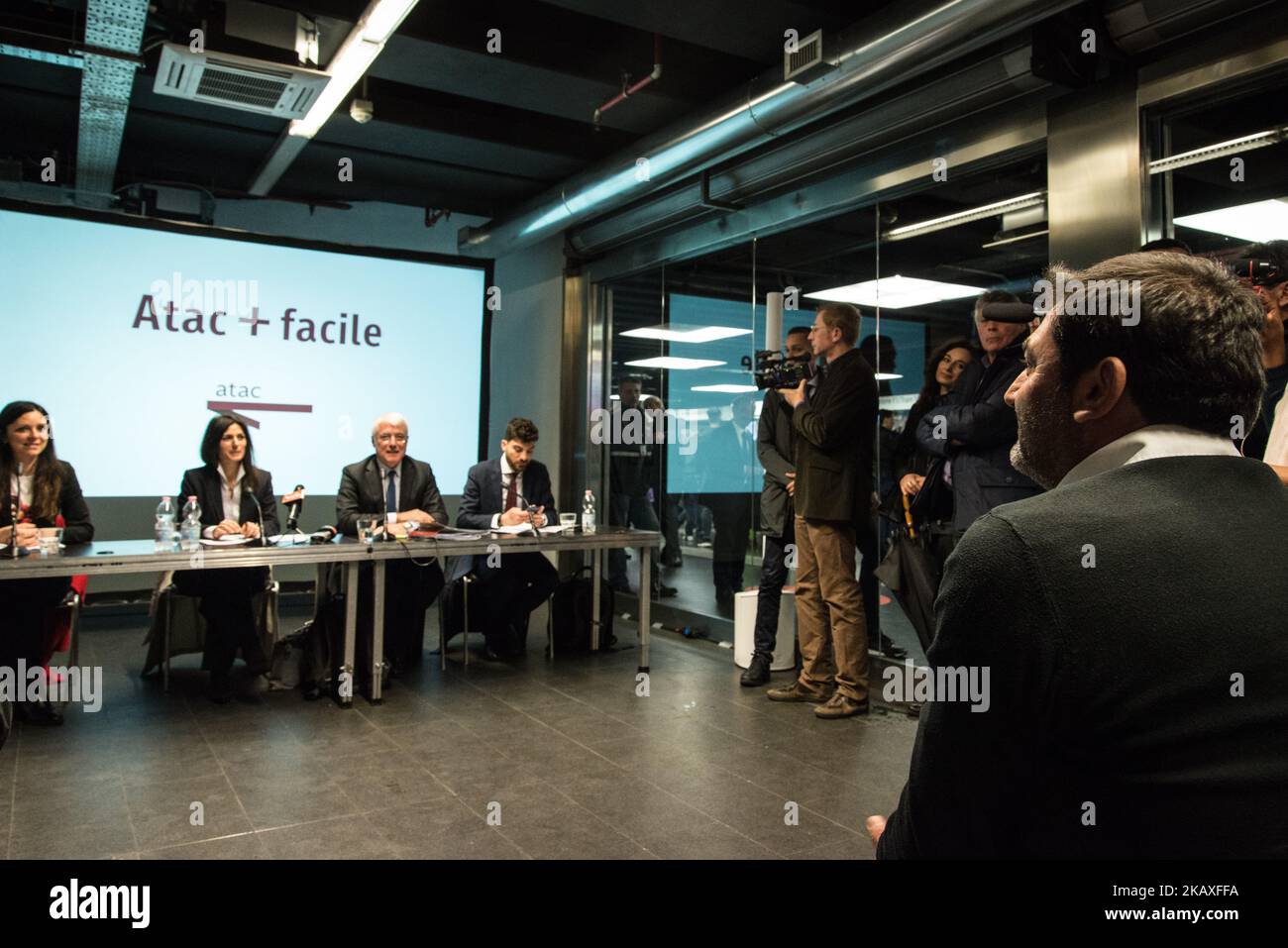 Conférence de presse "ATAC + facile" à la gare Termini, présentée par ...