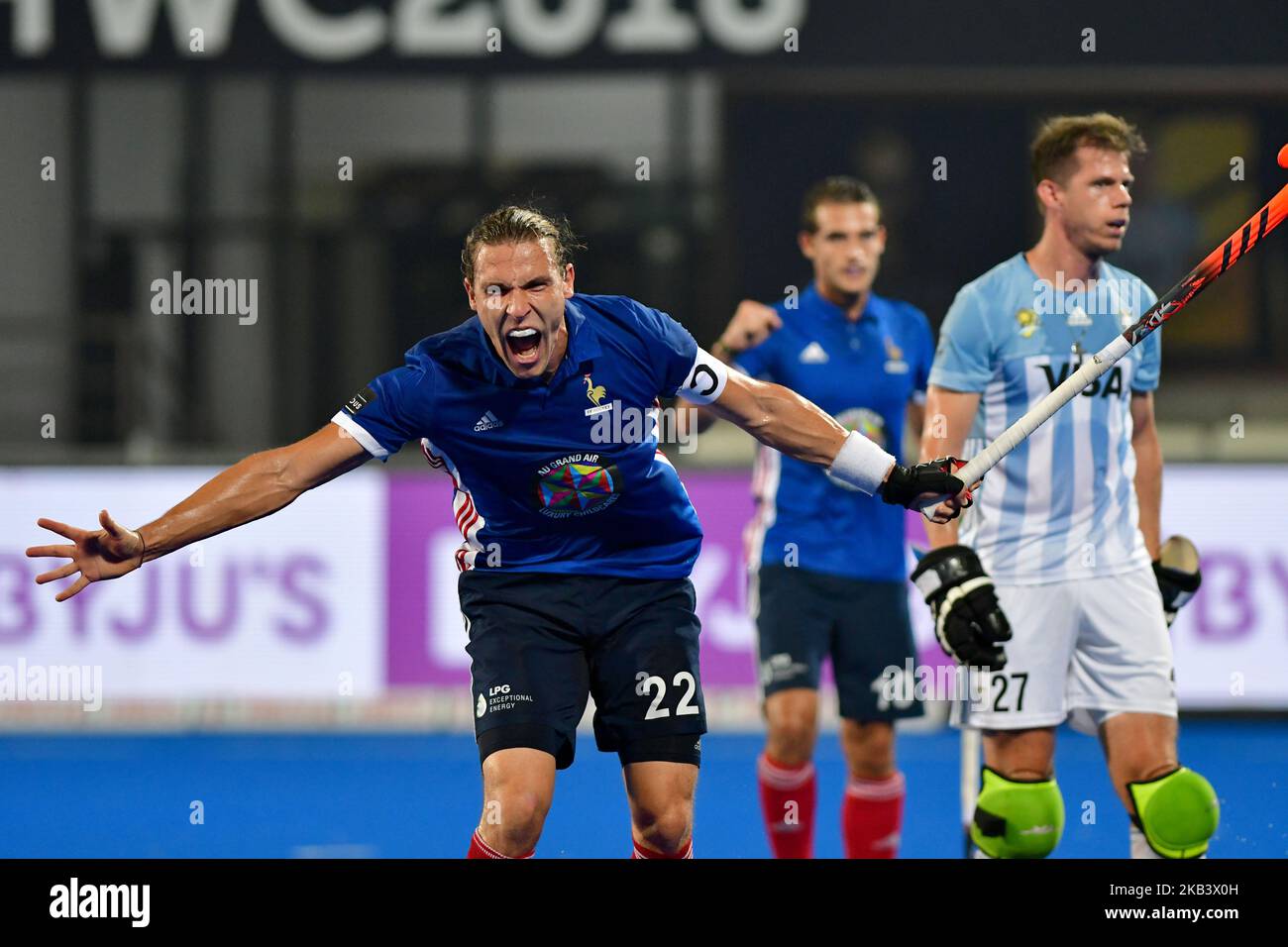 Victor Charlet de France célèbre après avoir remporté la coupe du monde ...