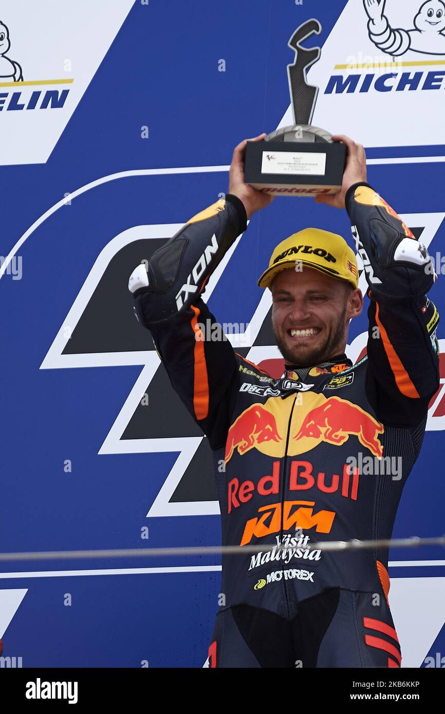Brad Binder (41) de la République d'Afrique du Sud et Red Bull KTM Ajo KTM pendant de la Gran ...