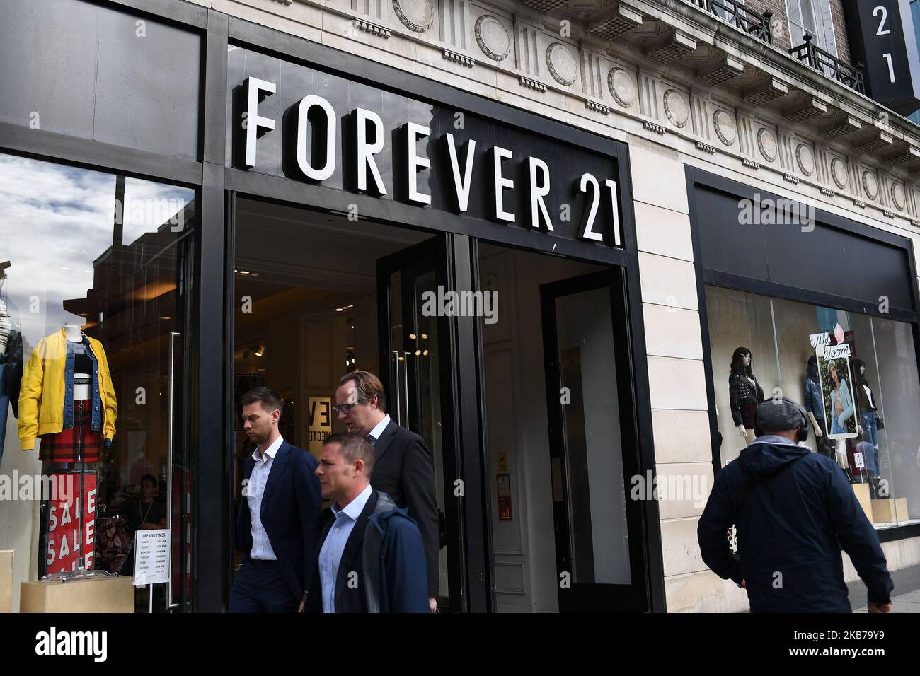 Un magasin de mode Forever 21 est photographié à Londres sur 30 ...