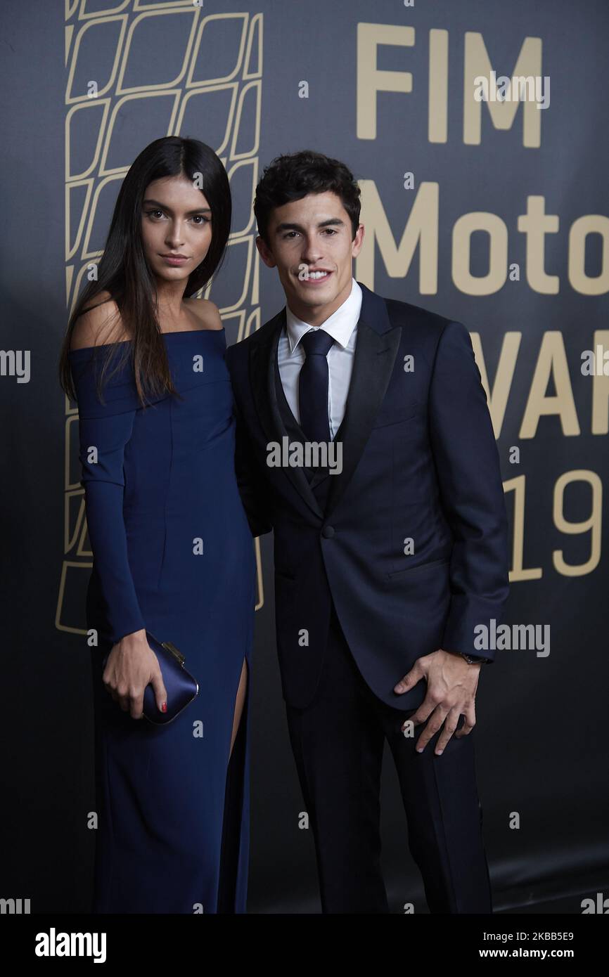 Marc Marquez et sa petite amie Lucia Rivero lors de la cérémonie de ...