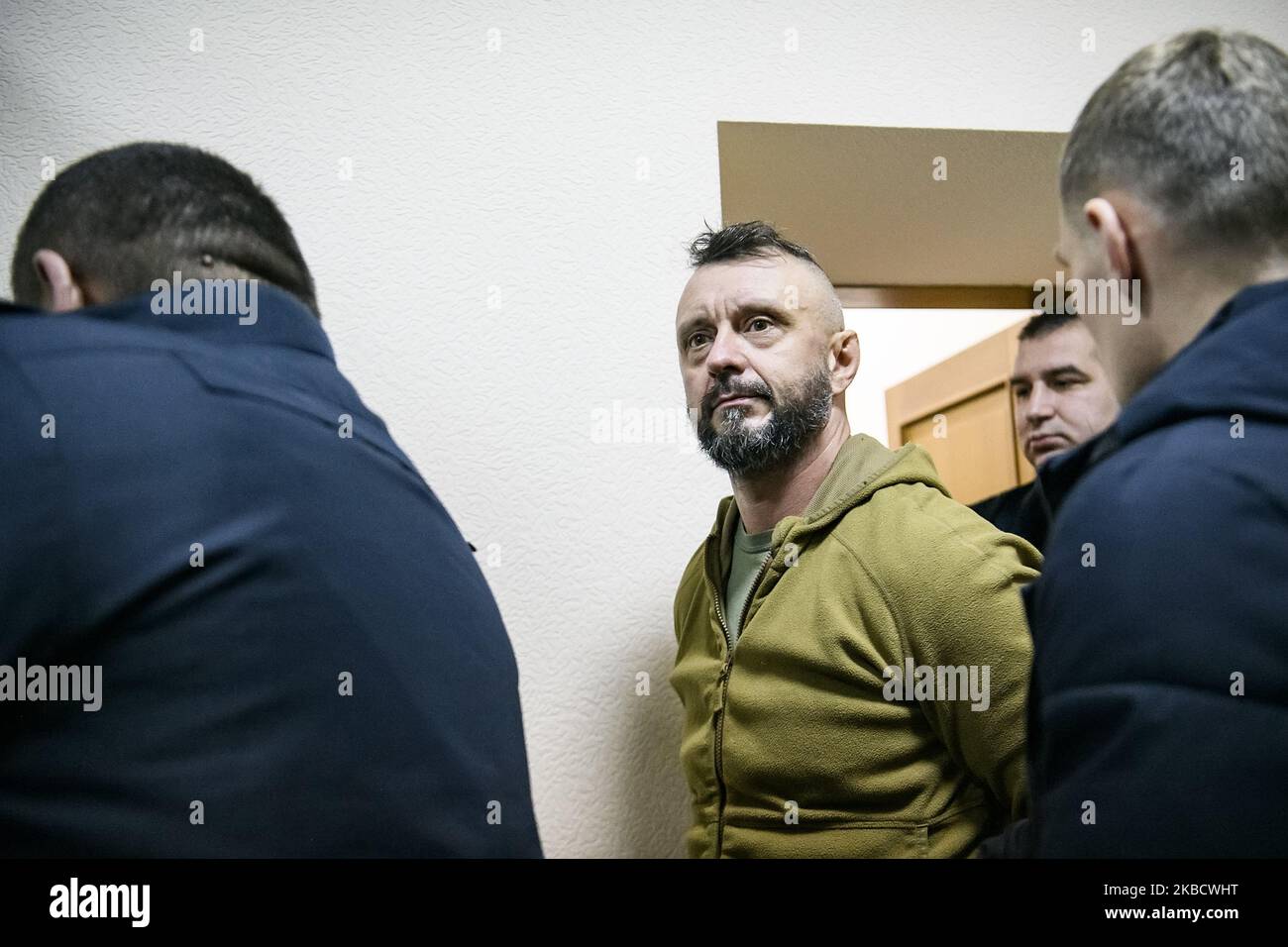 Le militaire et musicien ukrainien Andriy Antonenko, qui a été arrêté pour suspicion d ...