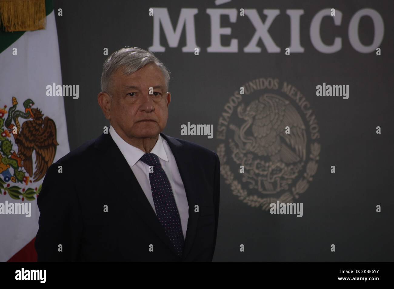 Le président mexicain Andres Manuel Lopez Obrador assiste à sa ...