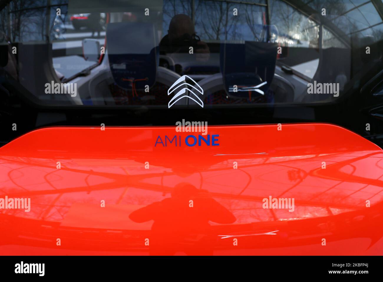 Une Citroën ami One est exposée lors de la journée de presse de l ...
