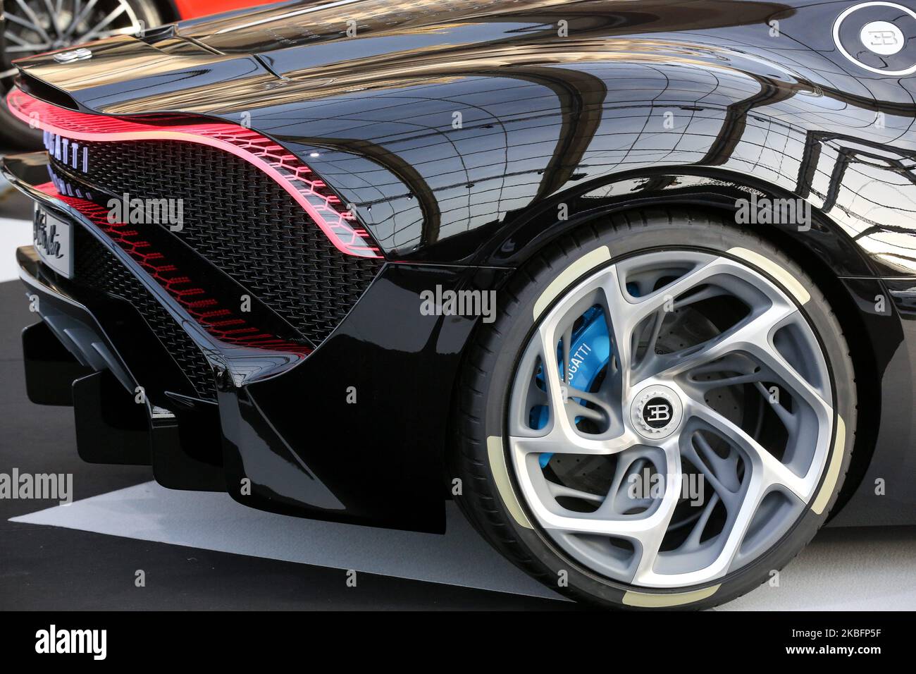 Un concept-car Bugatti la Voiture Noire est exposé lors du jour de ...