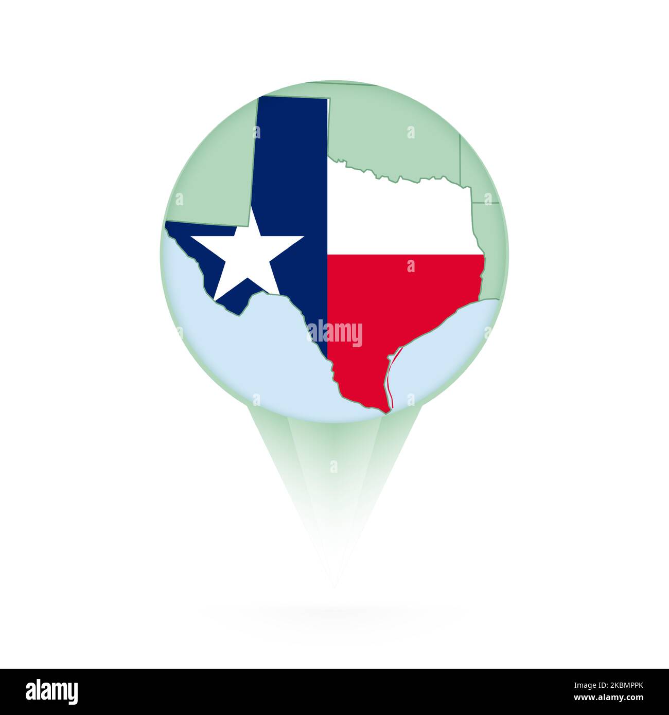 Carte du Texas, icône élégante avec carte et drapeau du Texas. Icône ...