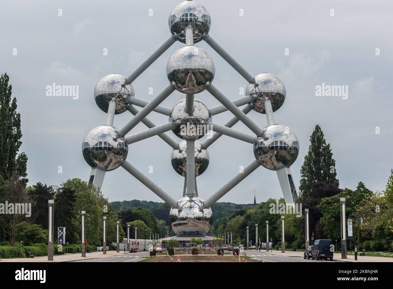L'Atomium de renommée mondiale à Bruxelles - Belgique le 10 mai 2020. Après huit semaines de ...