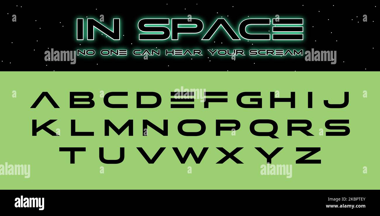 Alphabet extraterrestre Banque d'images vectorielles - Alamy