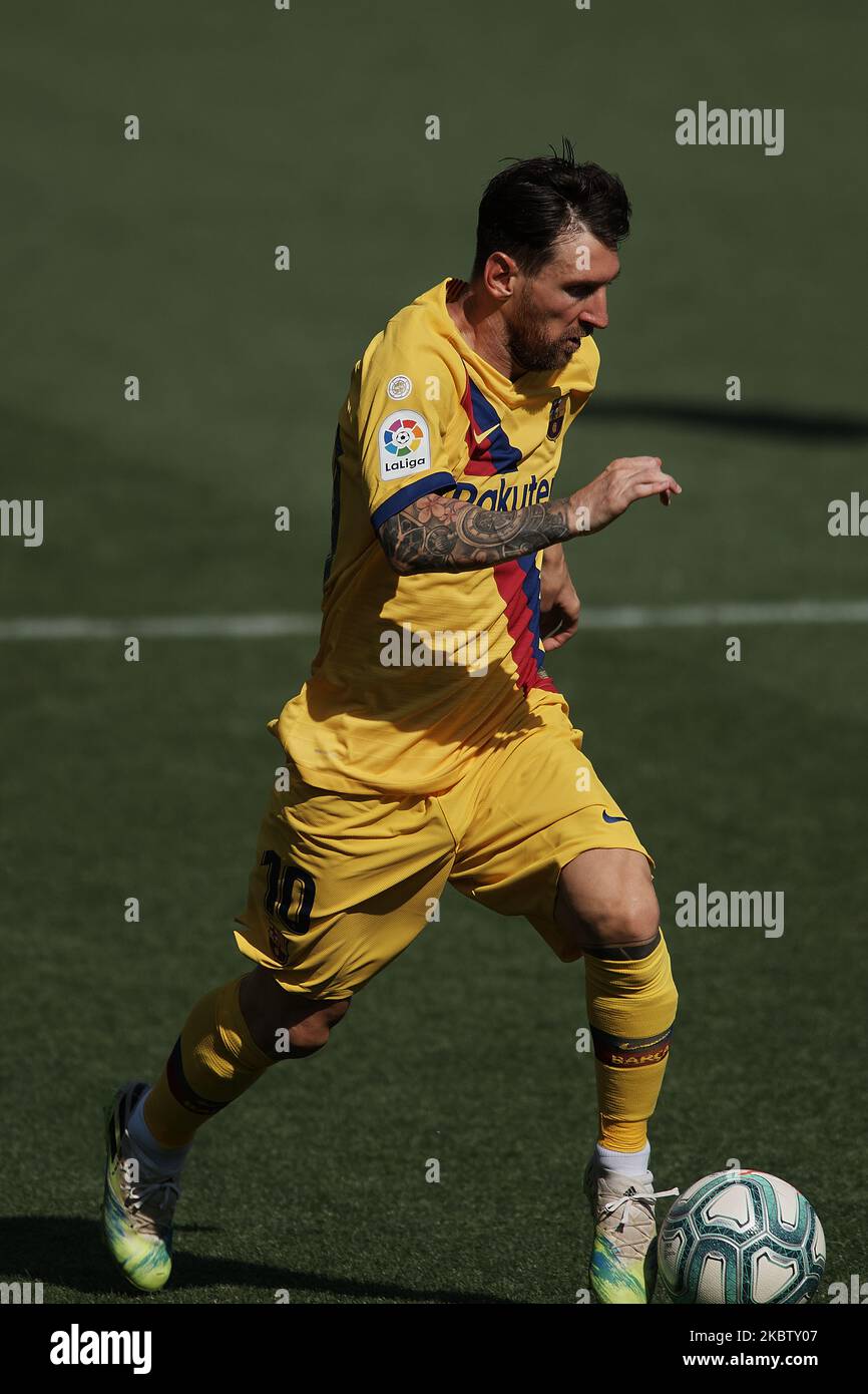 Lionel Messi de Barcelone pendant le match de la Ligue entre Deportivo ...