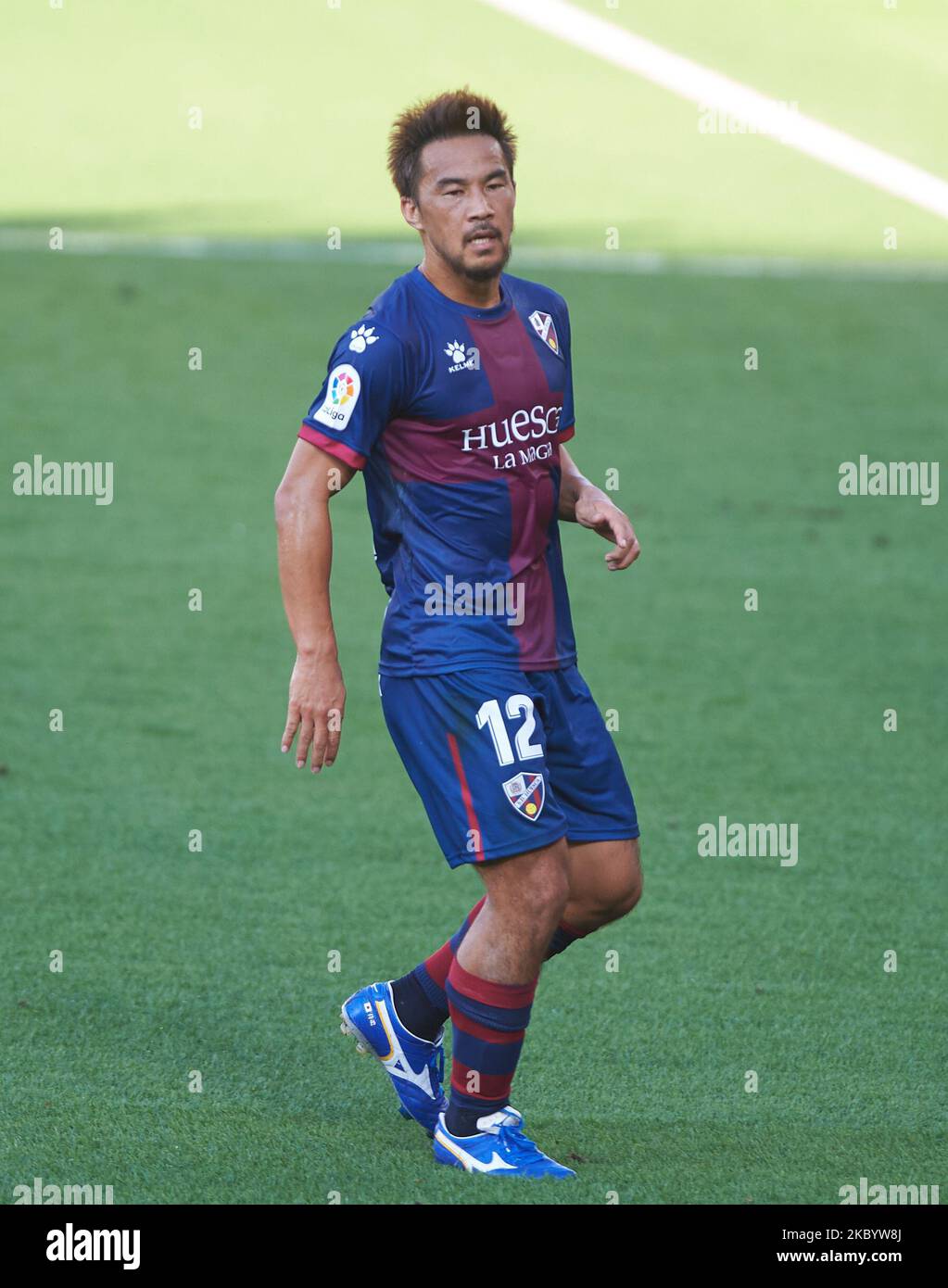 Shinji Okazaki de SD Huesca pendant la Ligue Santander Mach entre ...