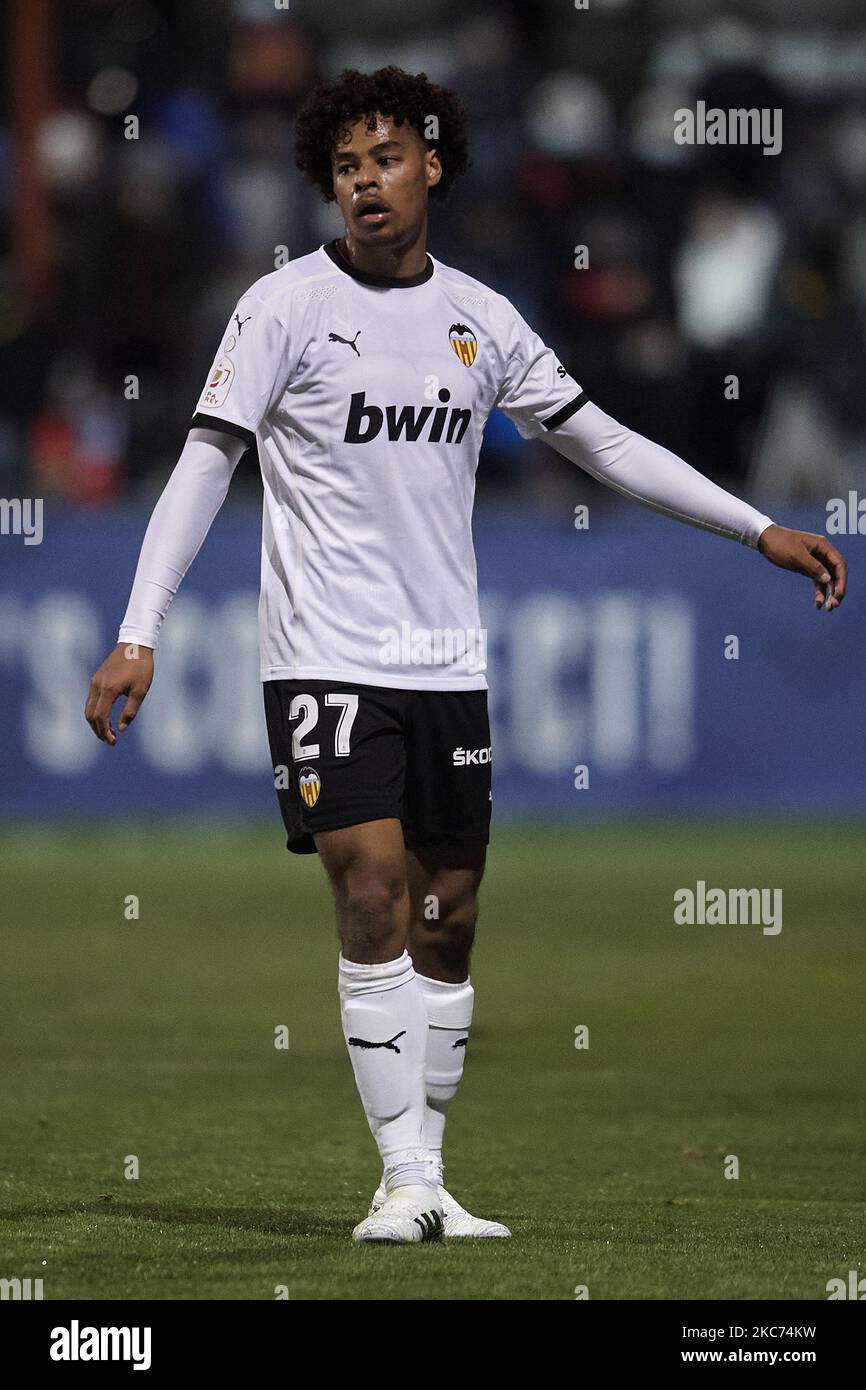 Koba Lein de Valence pendant le match Copa del Rey entre Yeclano ...