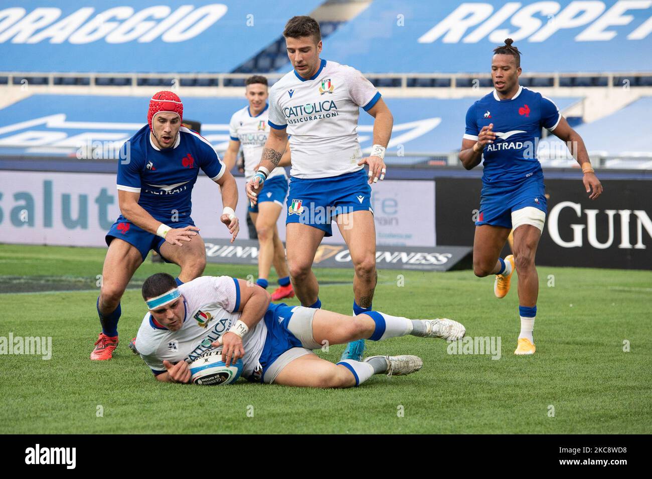 Numéro 17 de l'Italie Danilo Fischetti en action pendant le match de ...