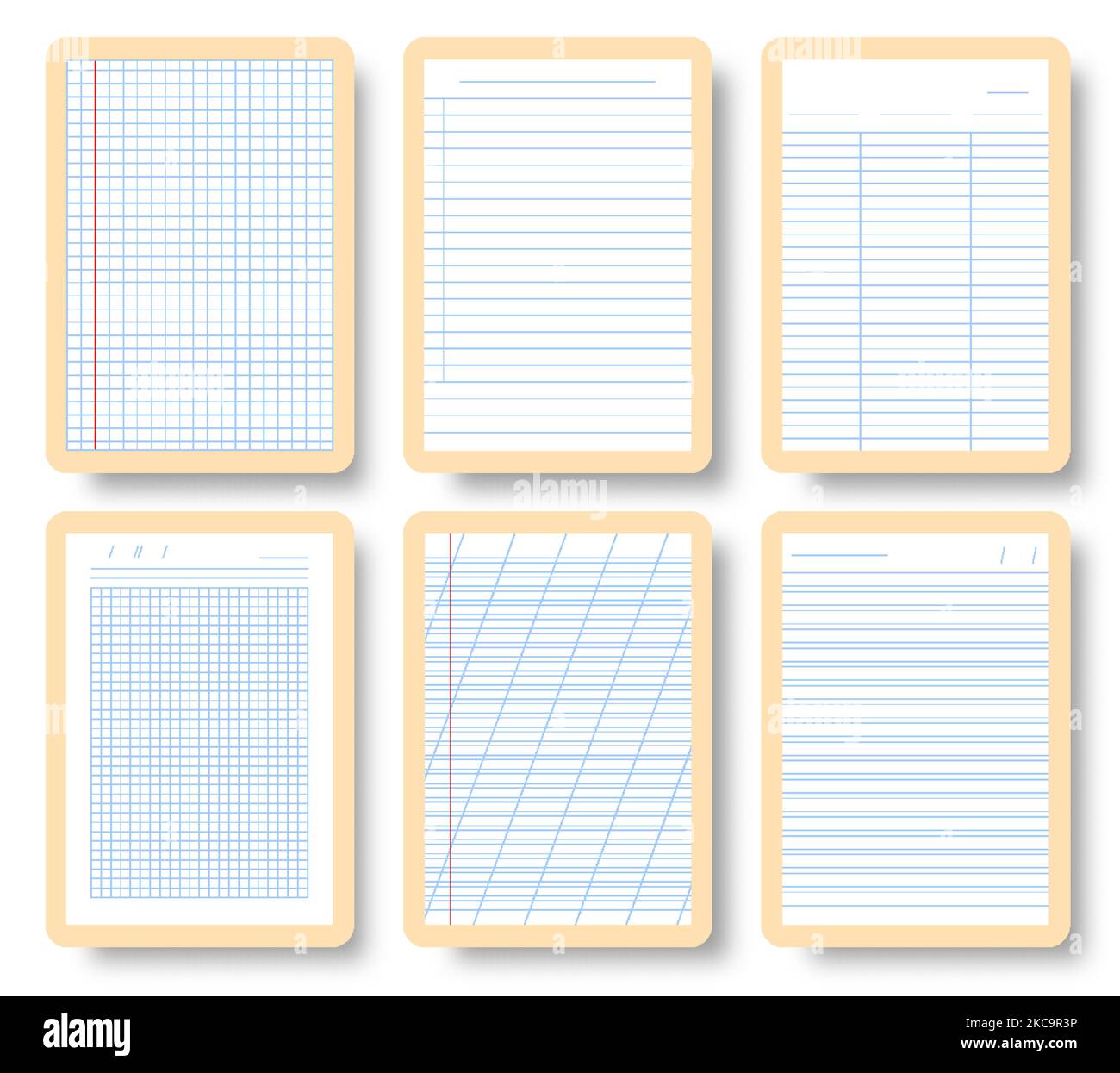 Carnet A4 feuilles de papier quadrillées vierges pour cellules pour ...