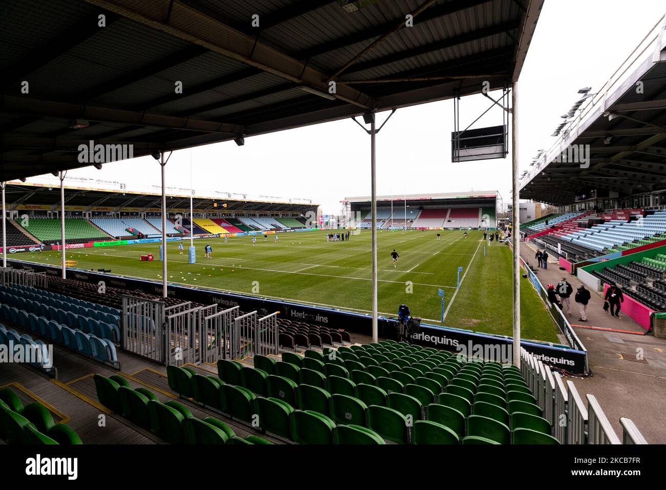 Une vue générale de l'intérieur du stade est vue avant le match de la ...