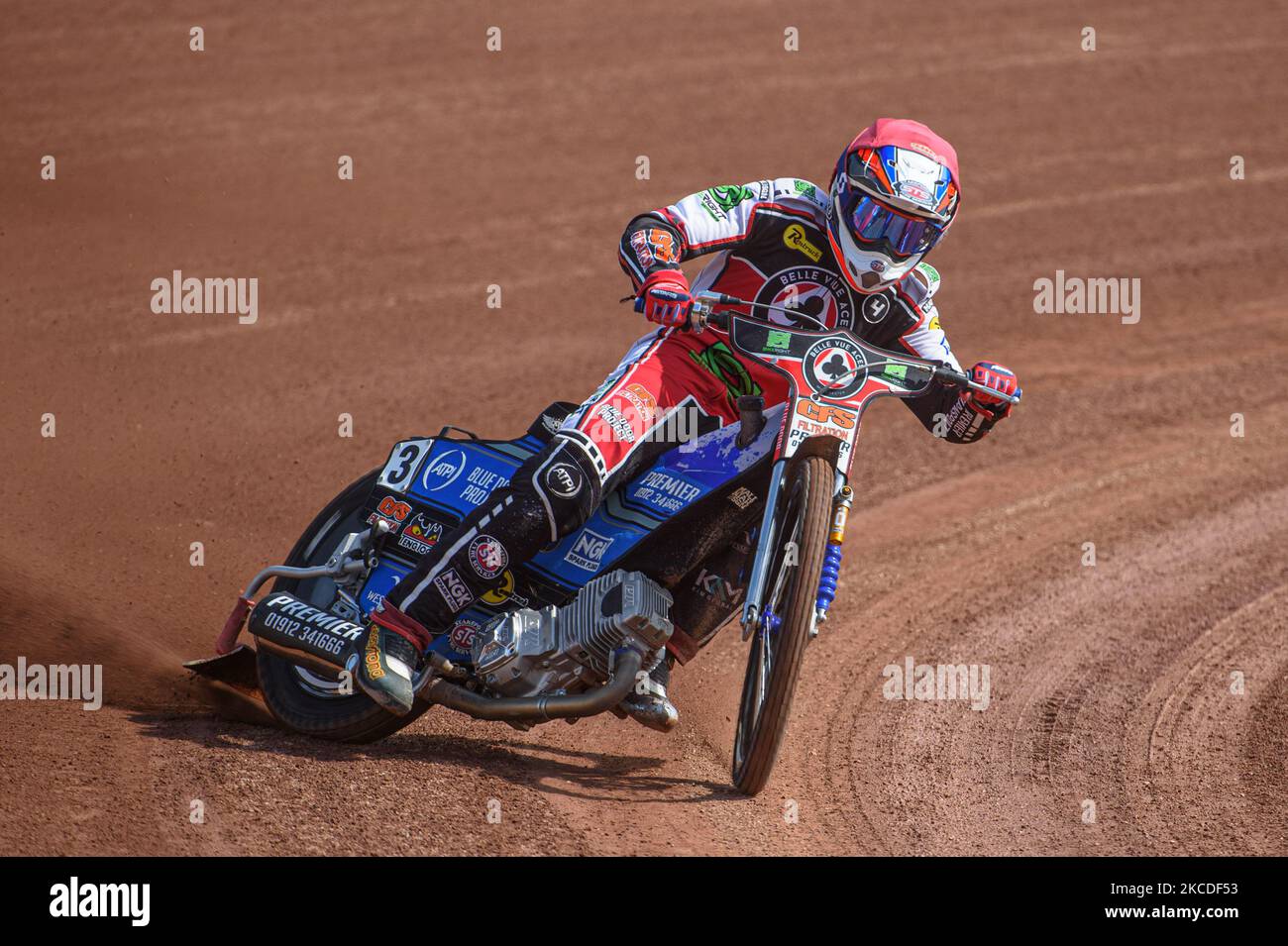 Steve Worrall de Belle vue Aces fait quelques tours d'entraînement lors ...