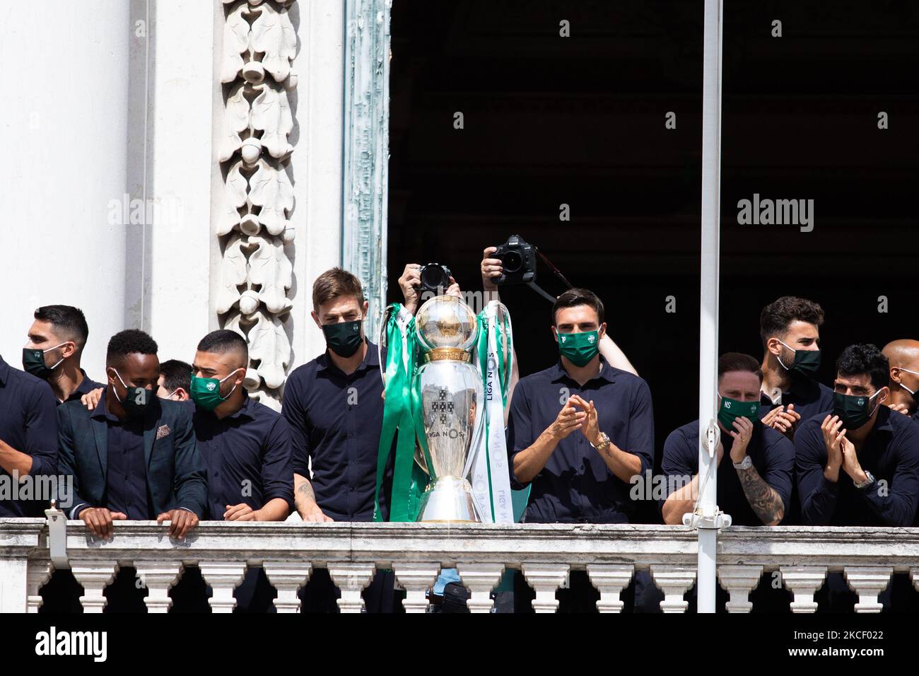 L'équipe de football Sporting CP a été reçue à la salle de Lisbonne ...