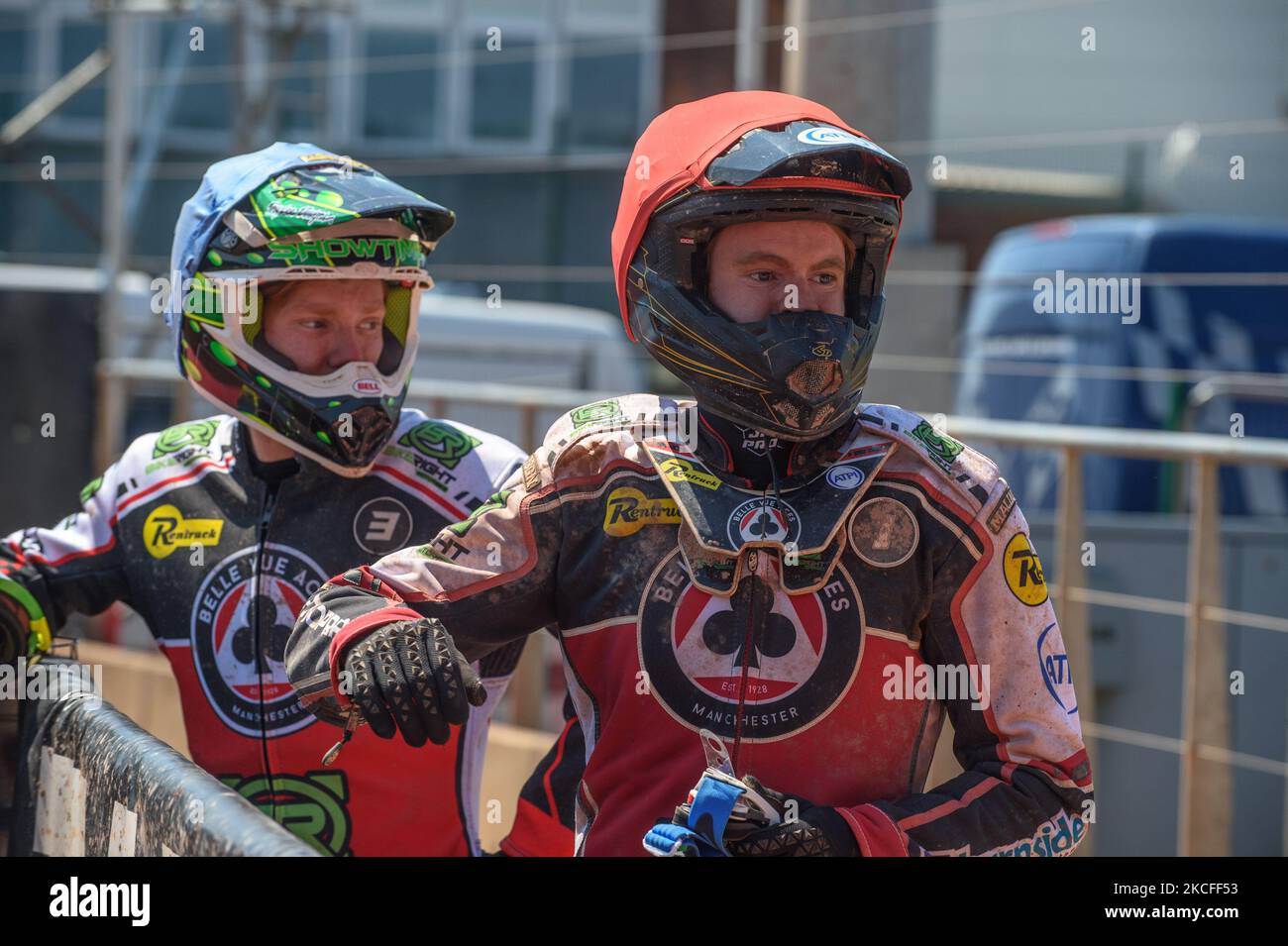 DaN Bewley (à gauche) et Brady Kurtz lors du match SGB Premiership ...