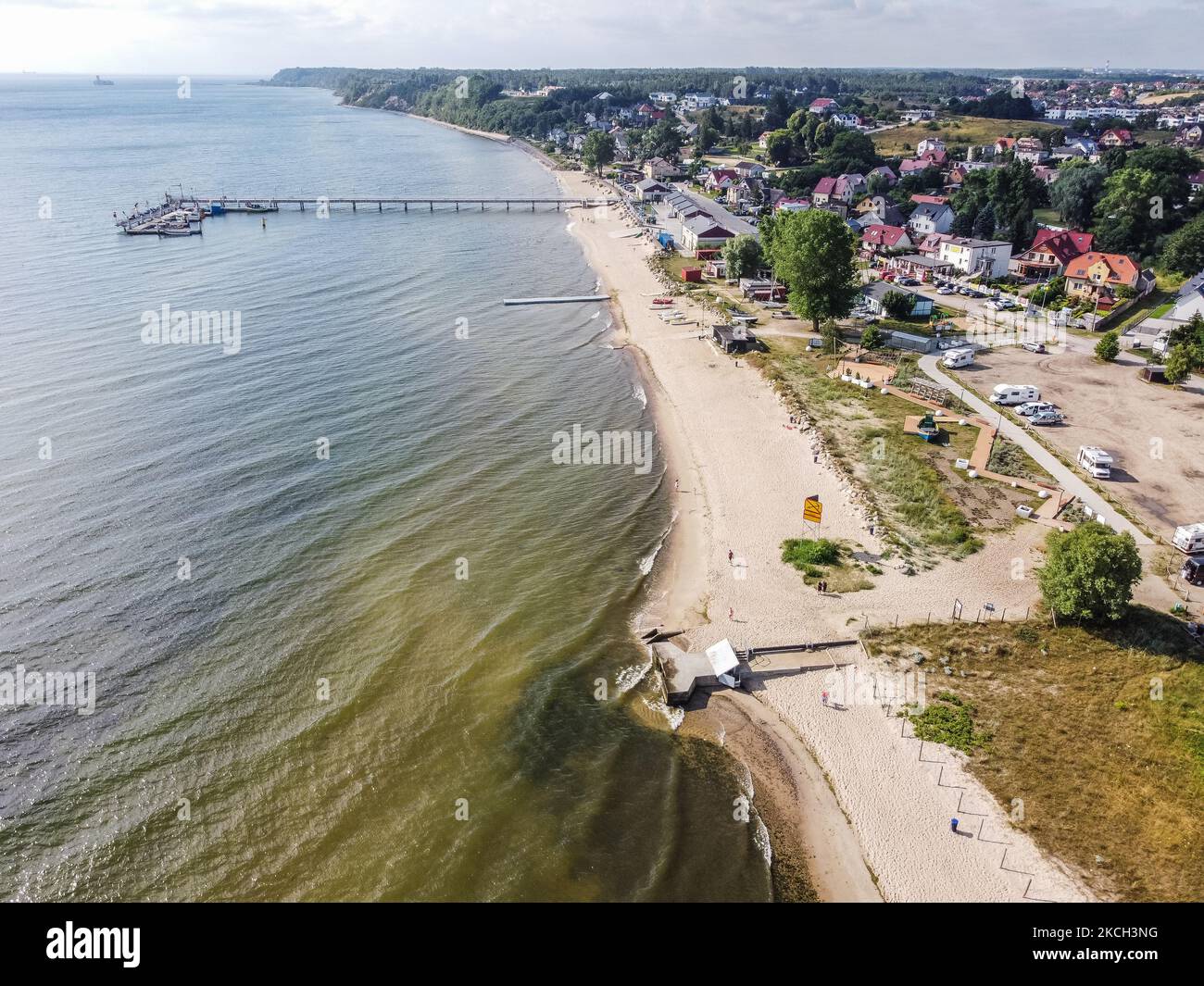 Plages de la mer baltique de la baie de gdansk Banque de photographies ...