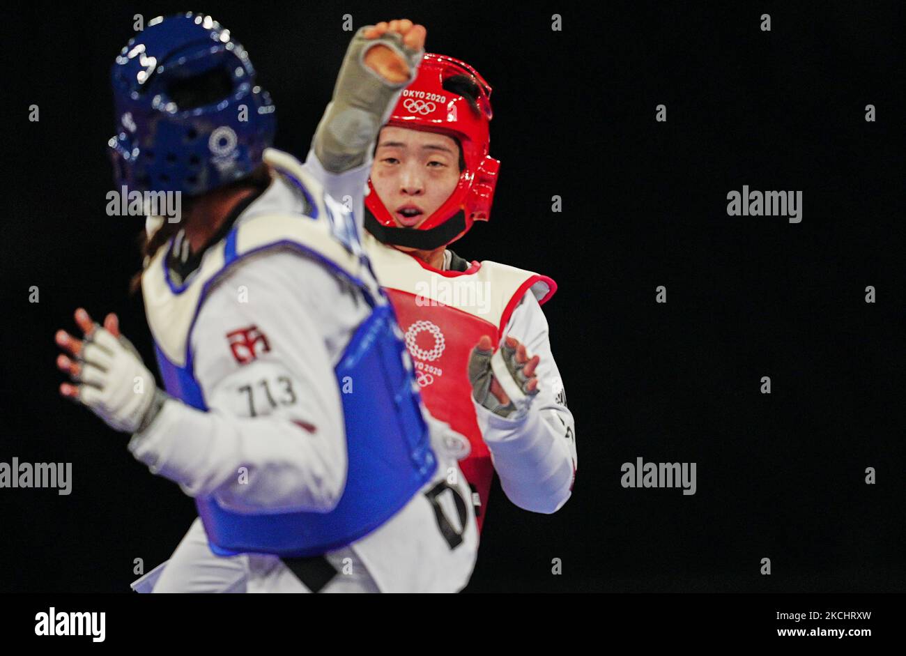 Dabin lee de la Corée du Sud et Rodríguez Peguero de la République ...
