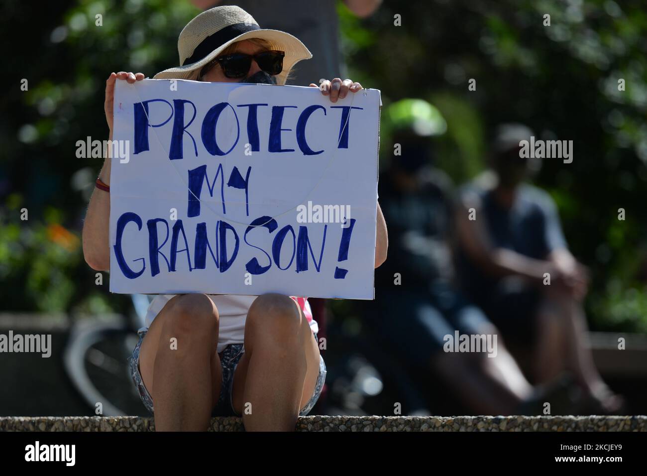 Masque de pancarte de protestation Banque de photographies et d’images ...
